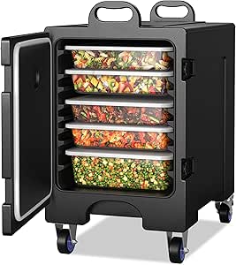 COSTWAY Insulated Food Pan Carrier for 5 Full-Size Pans, End-Loading ...