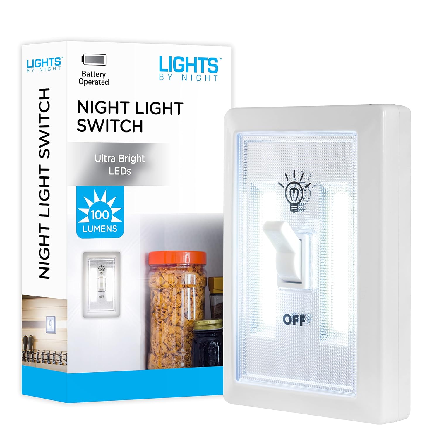 Buy Lights By Night Wireless LED Light Switch, Battery Operated, 100 ...