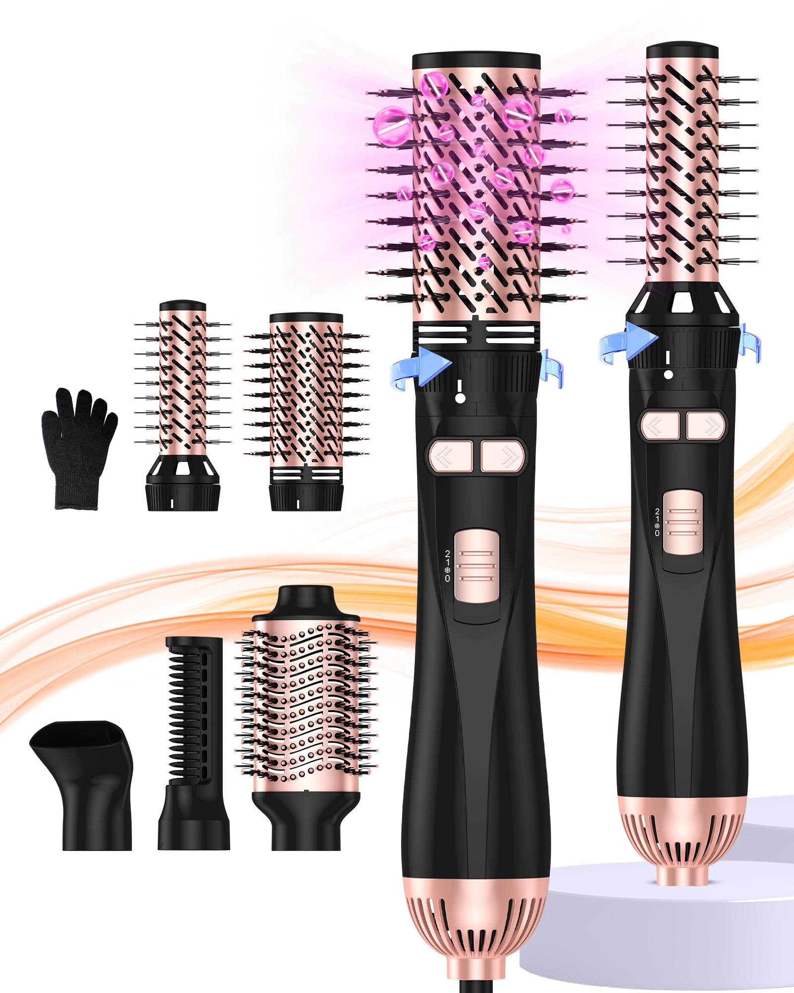 Amazon.com : Rotating Hair Dryer Brush, 5 in 1 Blow Dryer Brush ...