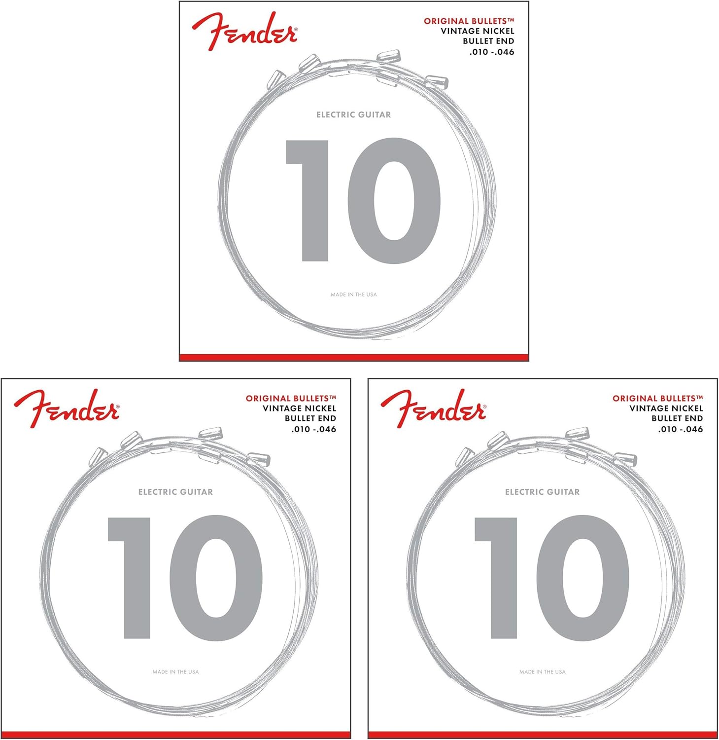 Amazon.com: Fender Original Bullets Electric Guitar Strings Regular ...