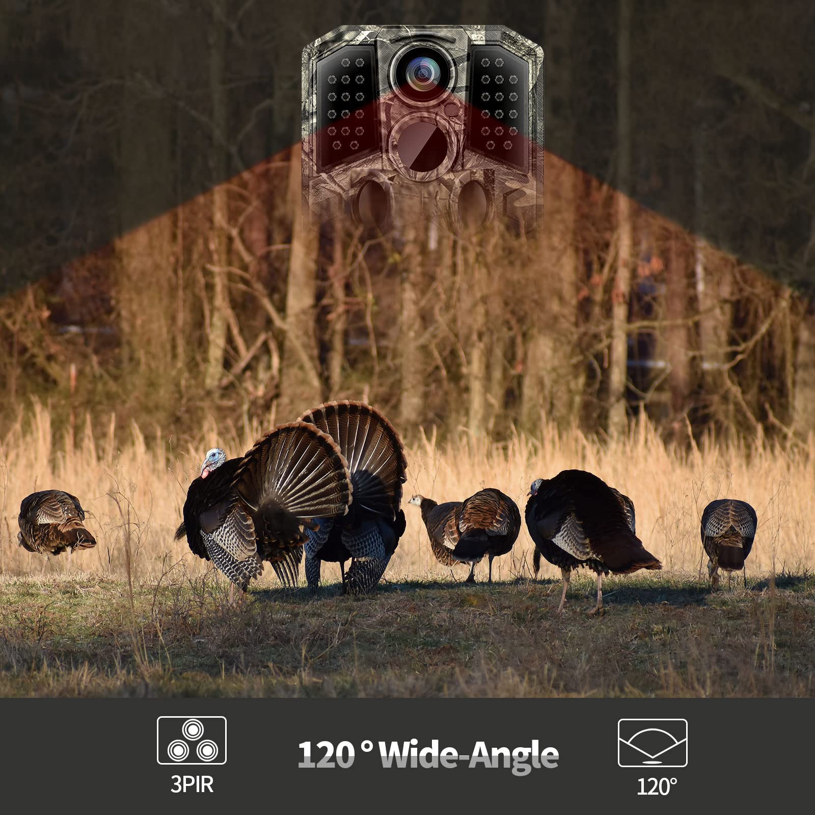 Snapklik.com : WOSODA WiFi Trail Camera 30MP 4K Hunting Camera