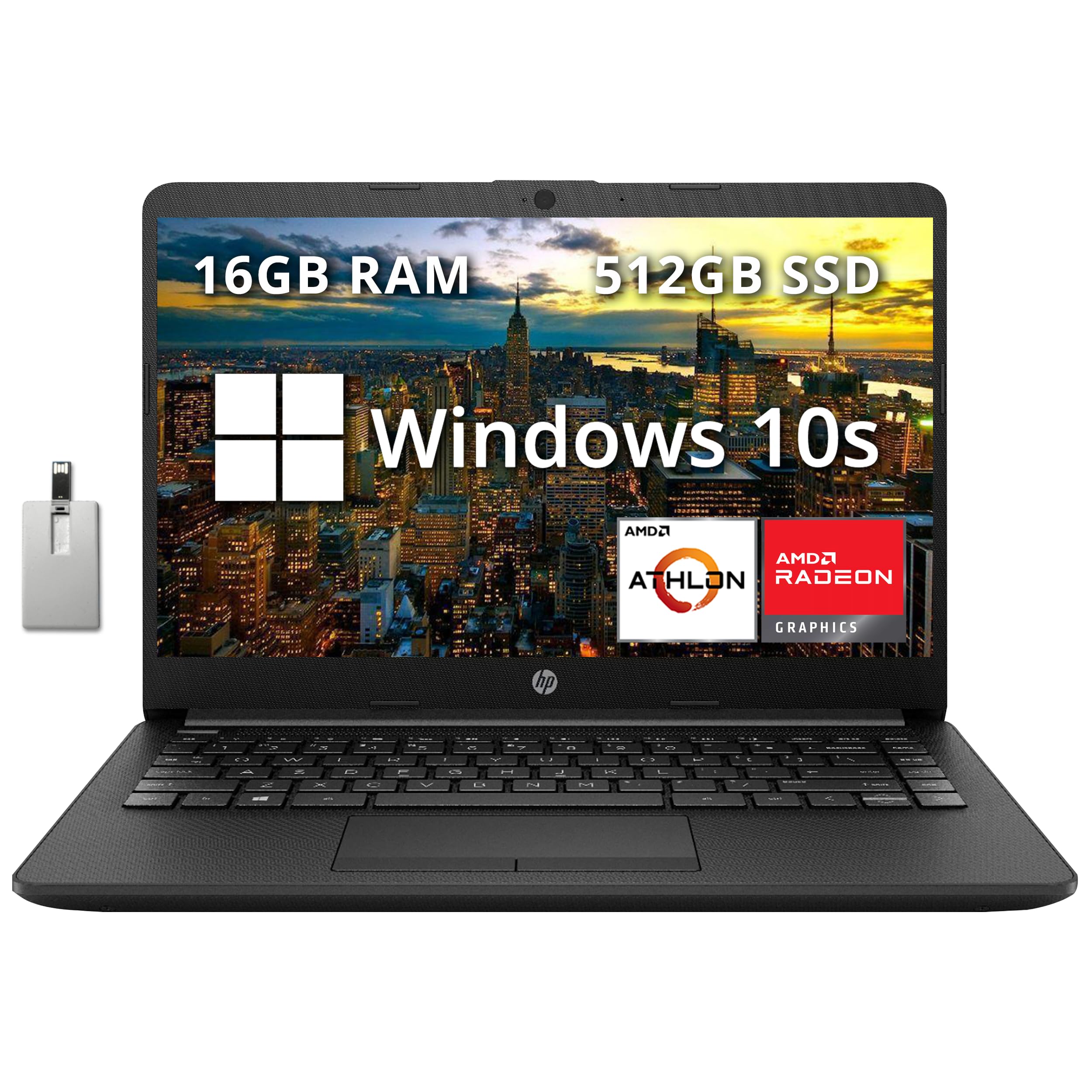 Amazon.com: HP Pavilion 14" HD Anti-Glare Laptop, AMD Athlon Silver ...