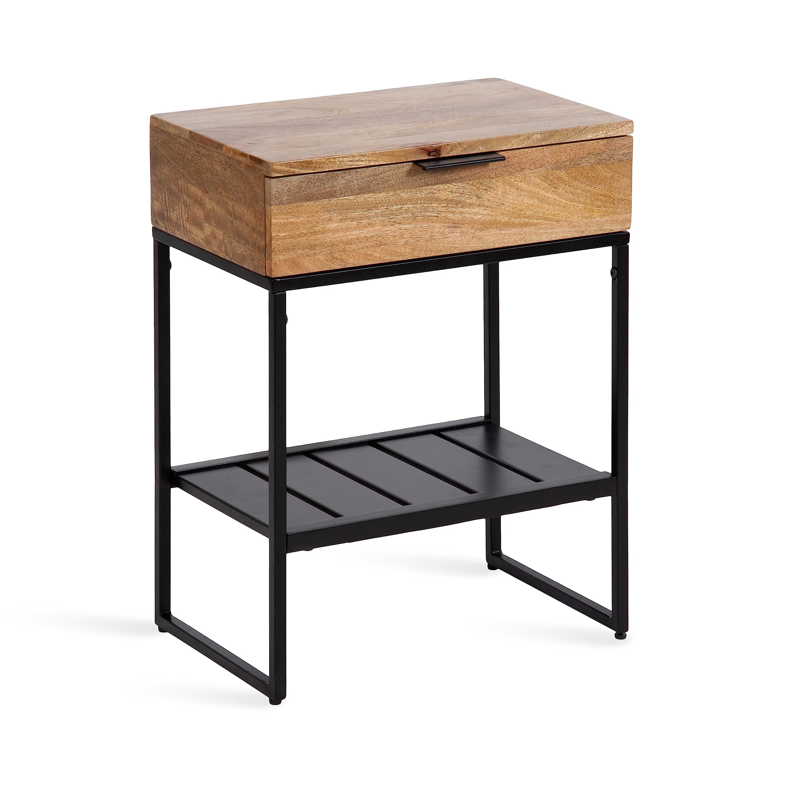 Amazon.com: Kate and Laurel Malone Modern Wooden Side Table with Metal ...