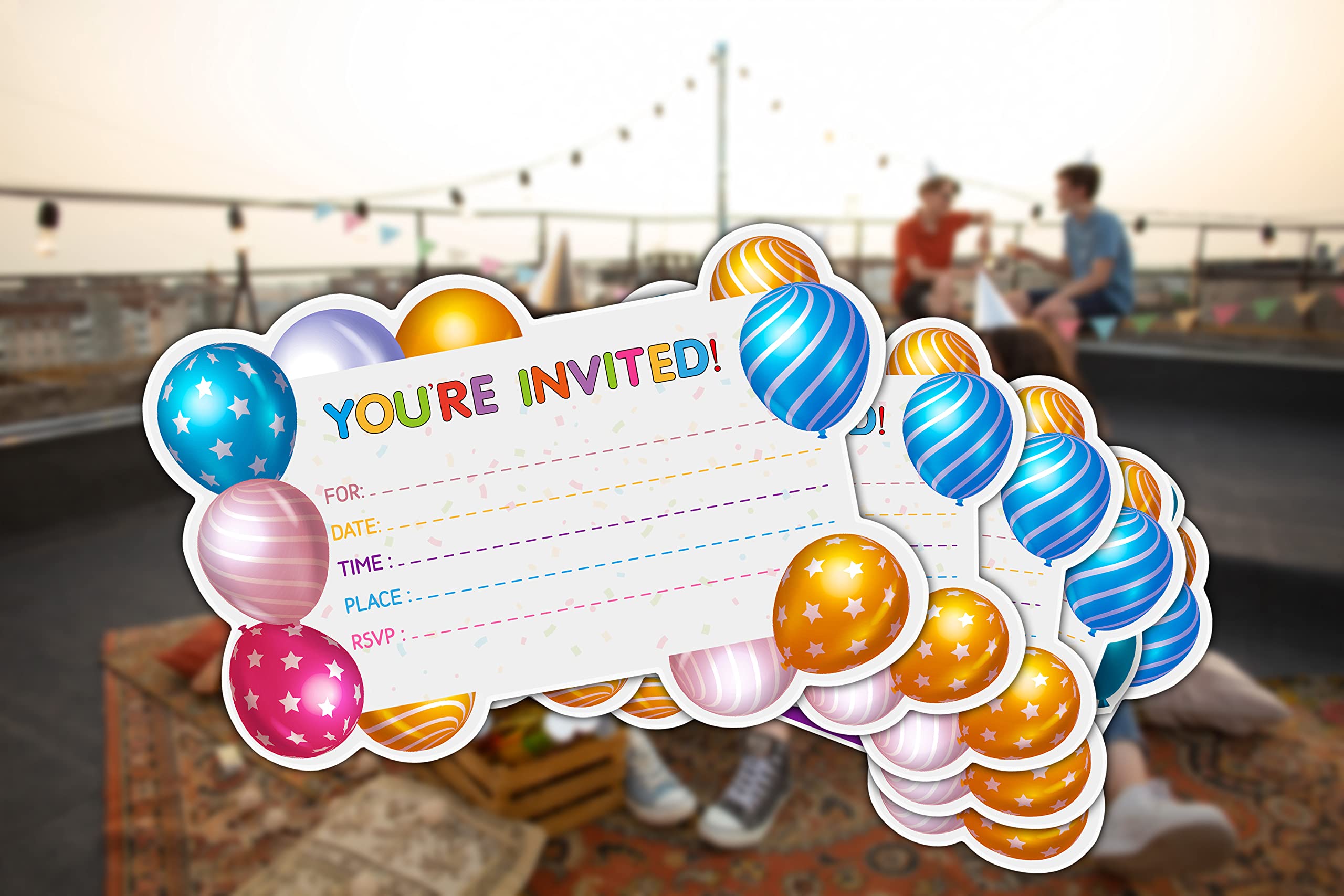 Balloon Party Invitation Template 60,341 Balloons Colorful Invitation
