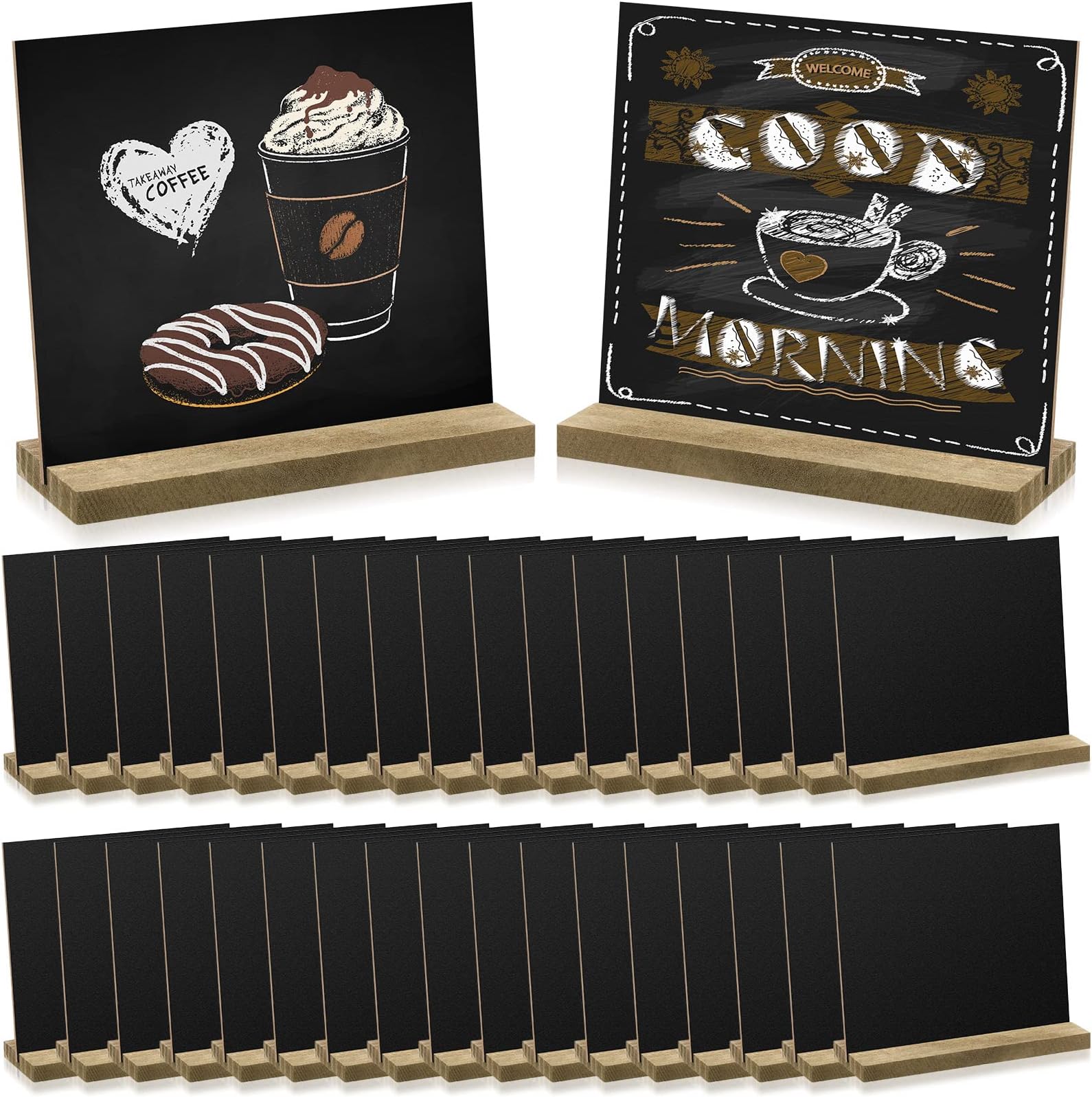 Amazon.com : Mini Chalkboard Signs for Tables, 16 Pack - Rustic 2x3 ...