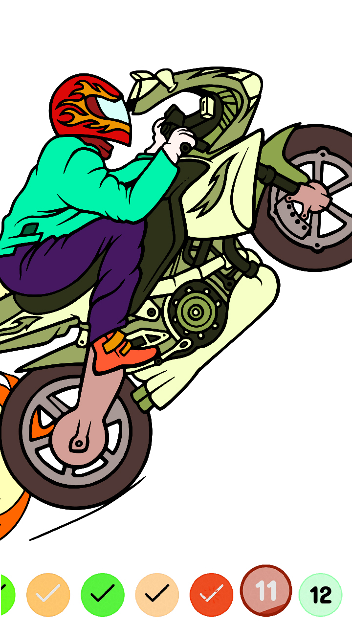 Bikes Coloring Book : Color By Number - Vehicles Coloring Games - App ...