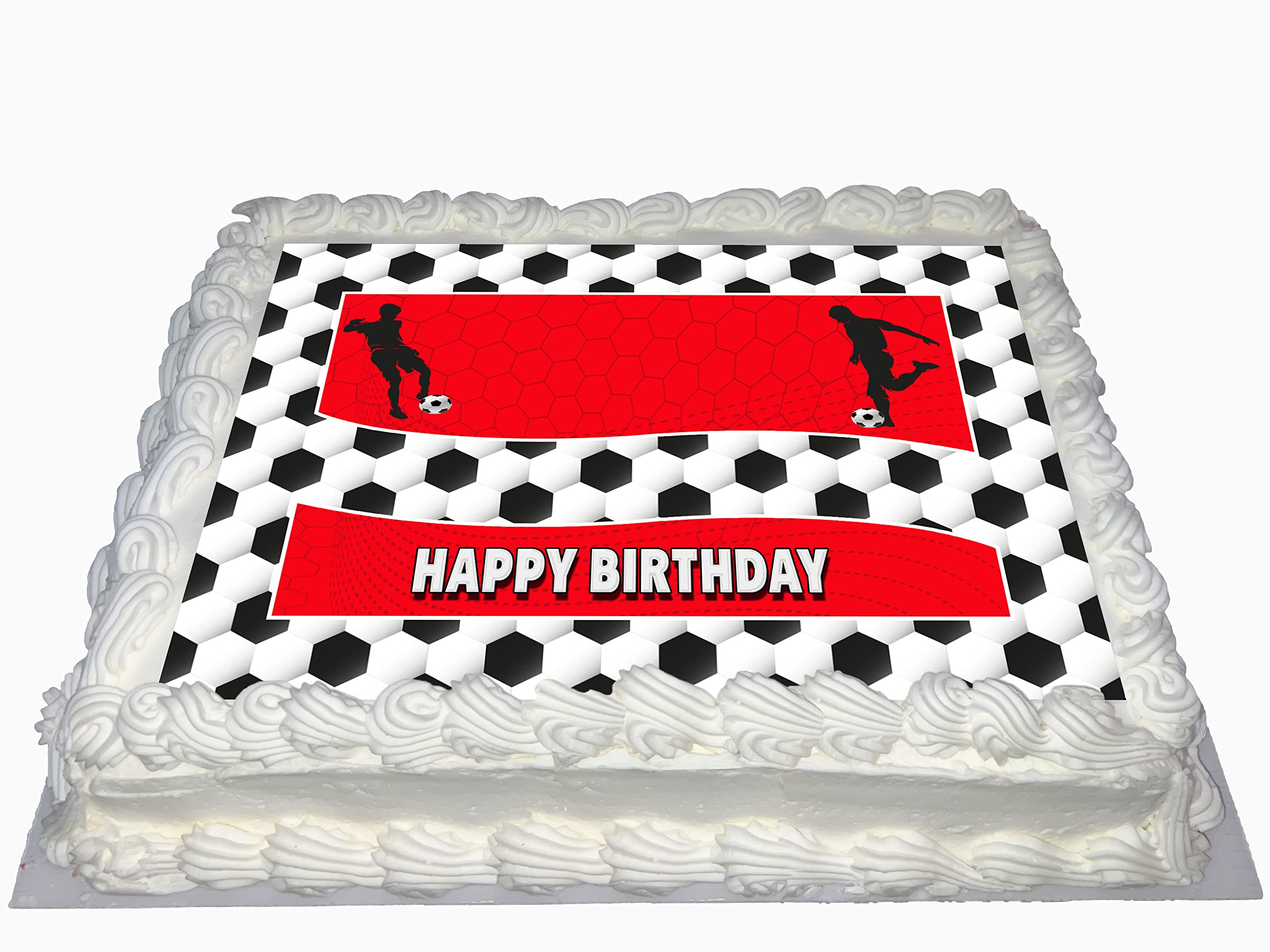 Buy FOOTBALL HAPPY BIRTHDAY PARTY RED EDIBLE ICING LARGE COSTCO CAKE ...