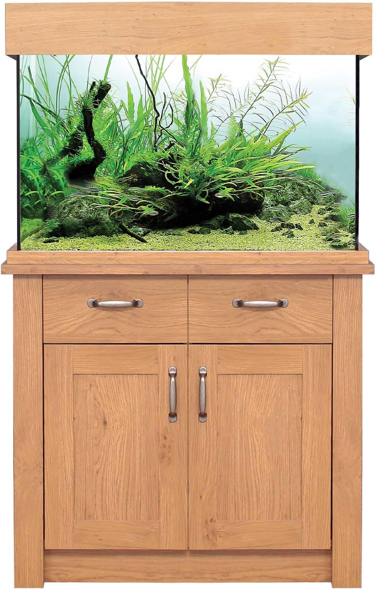 Oak Aquarium Fish Tanks - Oak Style & Shades (81cm / 145L) : Amazon.co ...