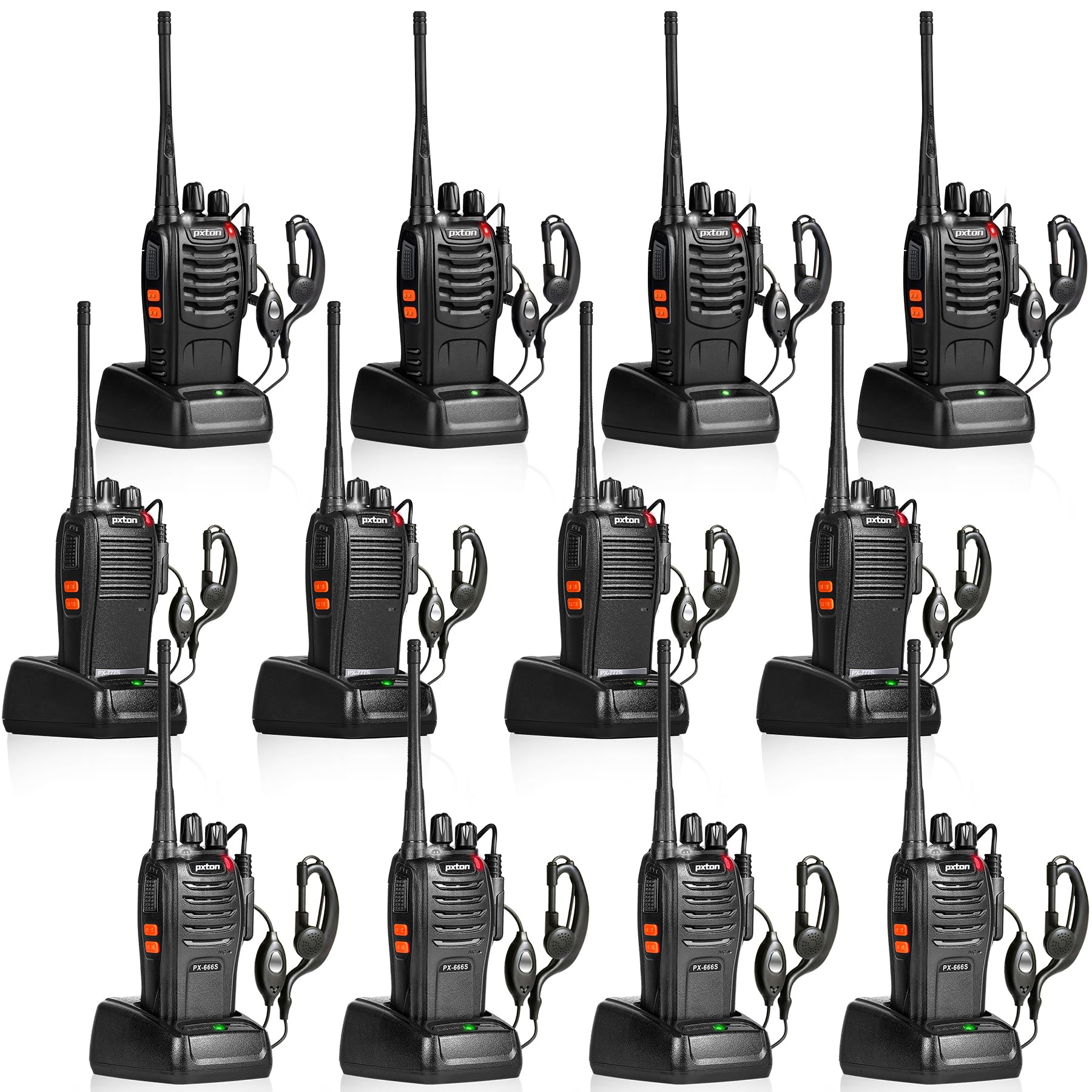 Amazon.com: pxton 777S and 888s，666s walkie talkies Long Range for ...
