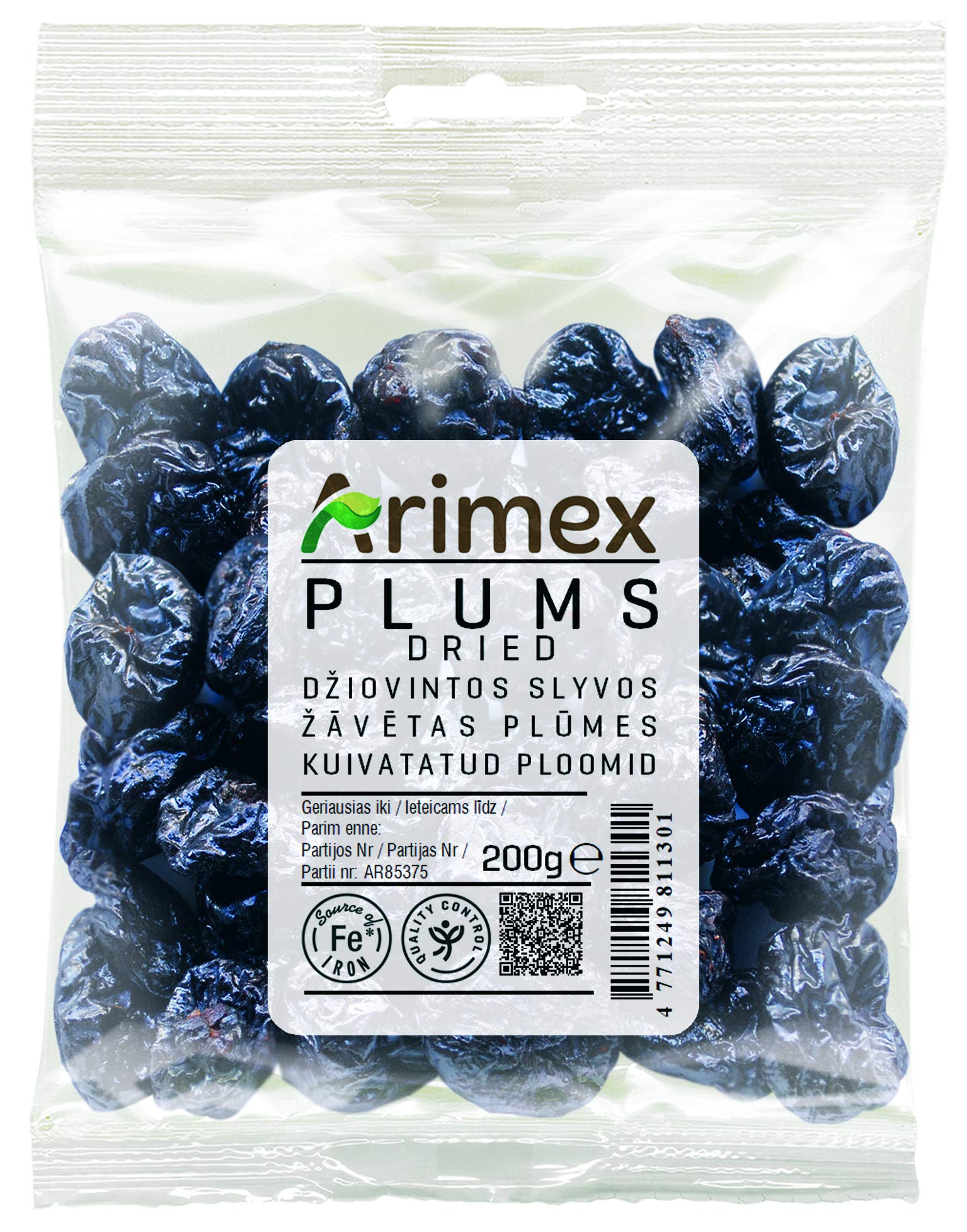 Arimex Ashlock Pitted Prunes Plums, 200 g : Amazon.co.uk: Grocery