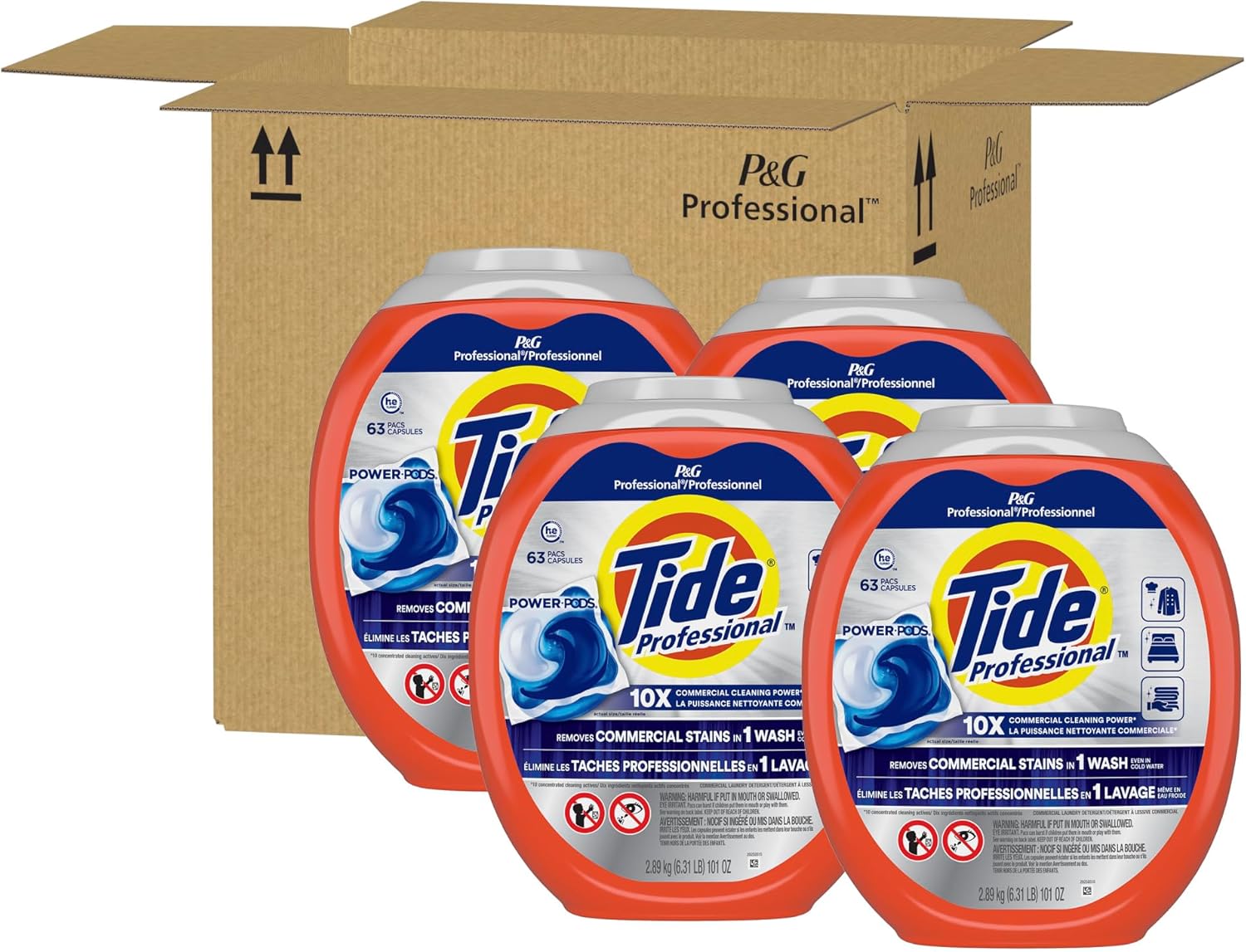 Amazon.com: Tide Professional Commercial Power PODS Laundry Detergent ...