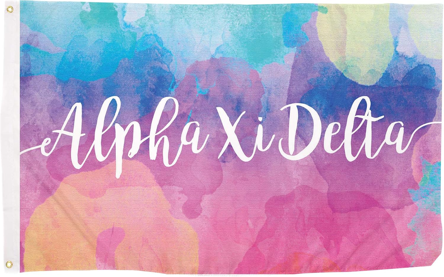 Amazon.com : Alpha Xi Delta Water Color Sorority Flag Greek Letter ...
