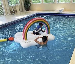 Amazon.com: Float Joy Rainbow Pool Floats Adults Heavy Duty Pool ...