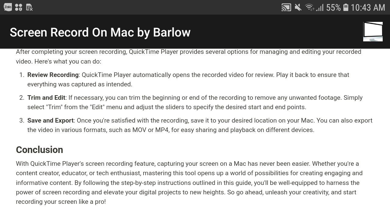 Screen Record On Mac by Barlow v1.0 - App on Amazon Appstore