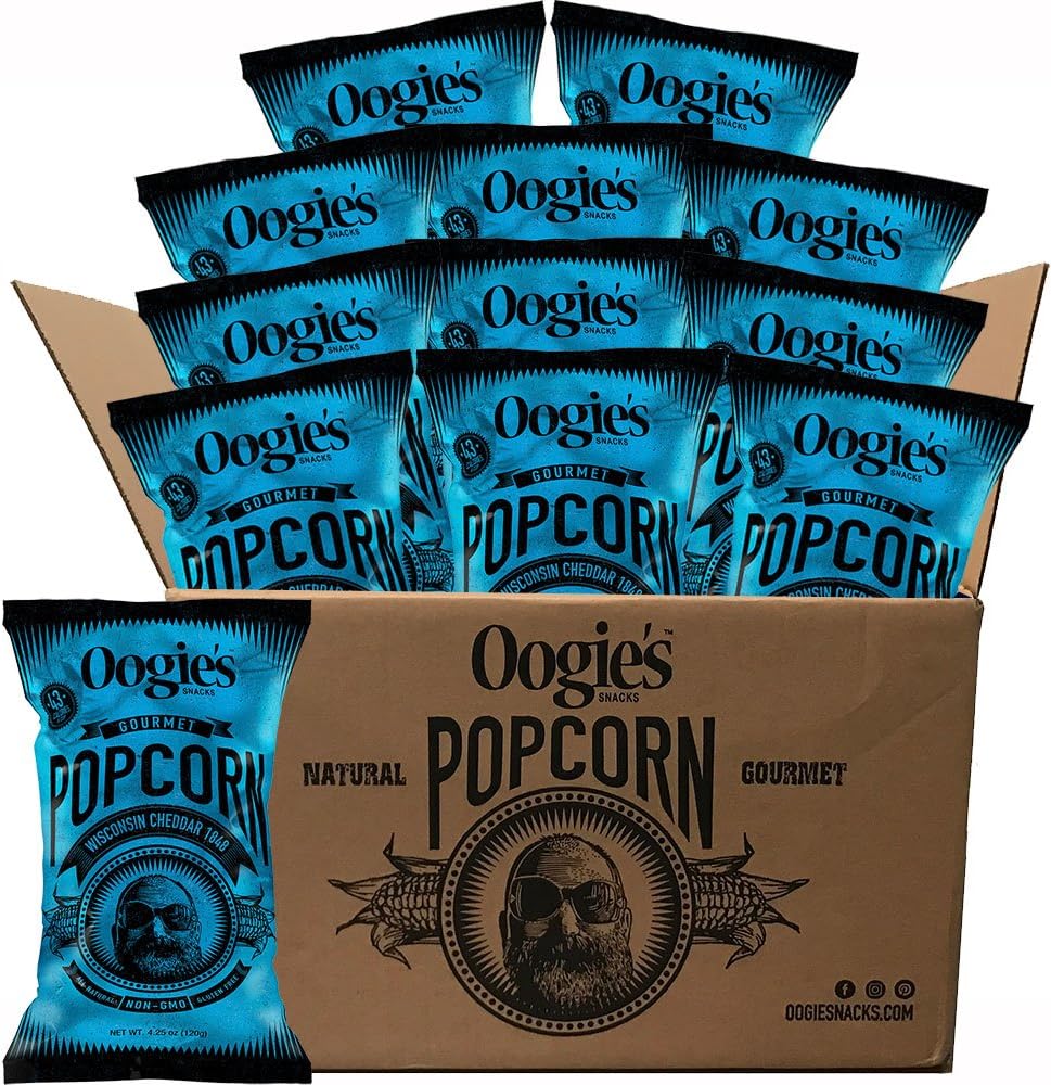Amazon.com: Oogie's Gourmet Popcorn | 12 Pack | Wisconsin Cheddar 1848 ...
