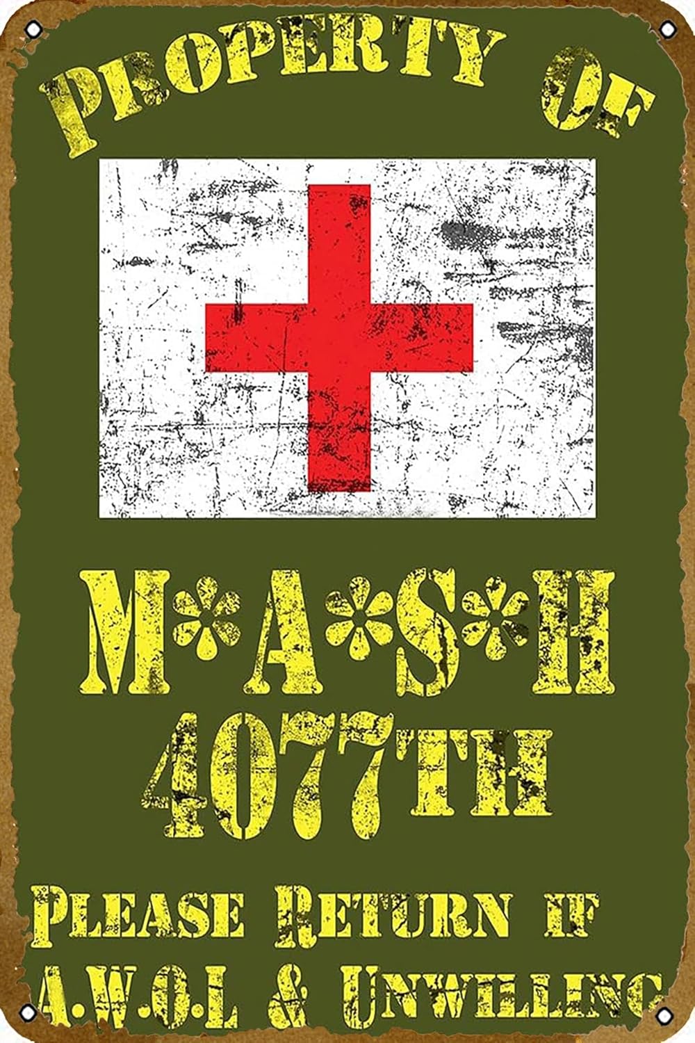 Amazon.com: KNIOIL Property of Mash 4077th Poster Retro Metal Tin Sign ...
