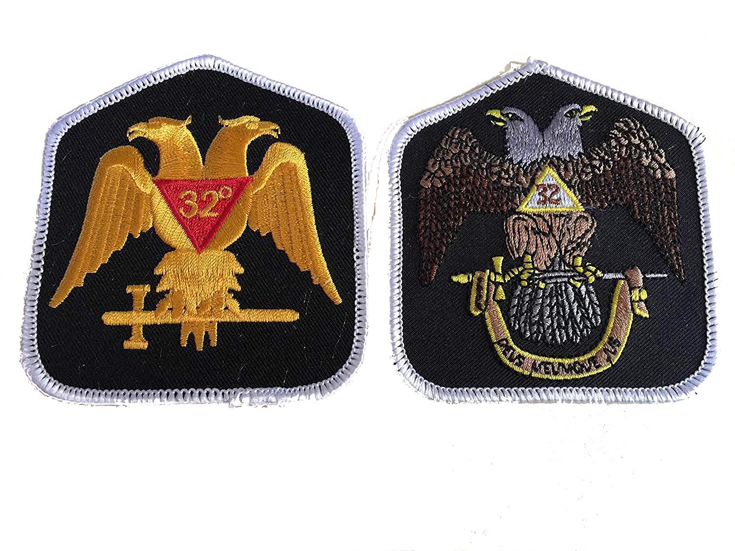 Amazon.com: 32ND Degree Bundle Lot of 2 Masonic Embroidered Iron On ...