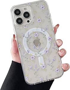 Amazon.com: ZTOFERA for iPhone 15 Pro Magnetic Case[Compatible with Magsafe],Aesthetic Floral ...