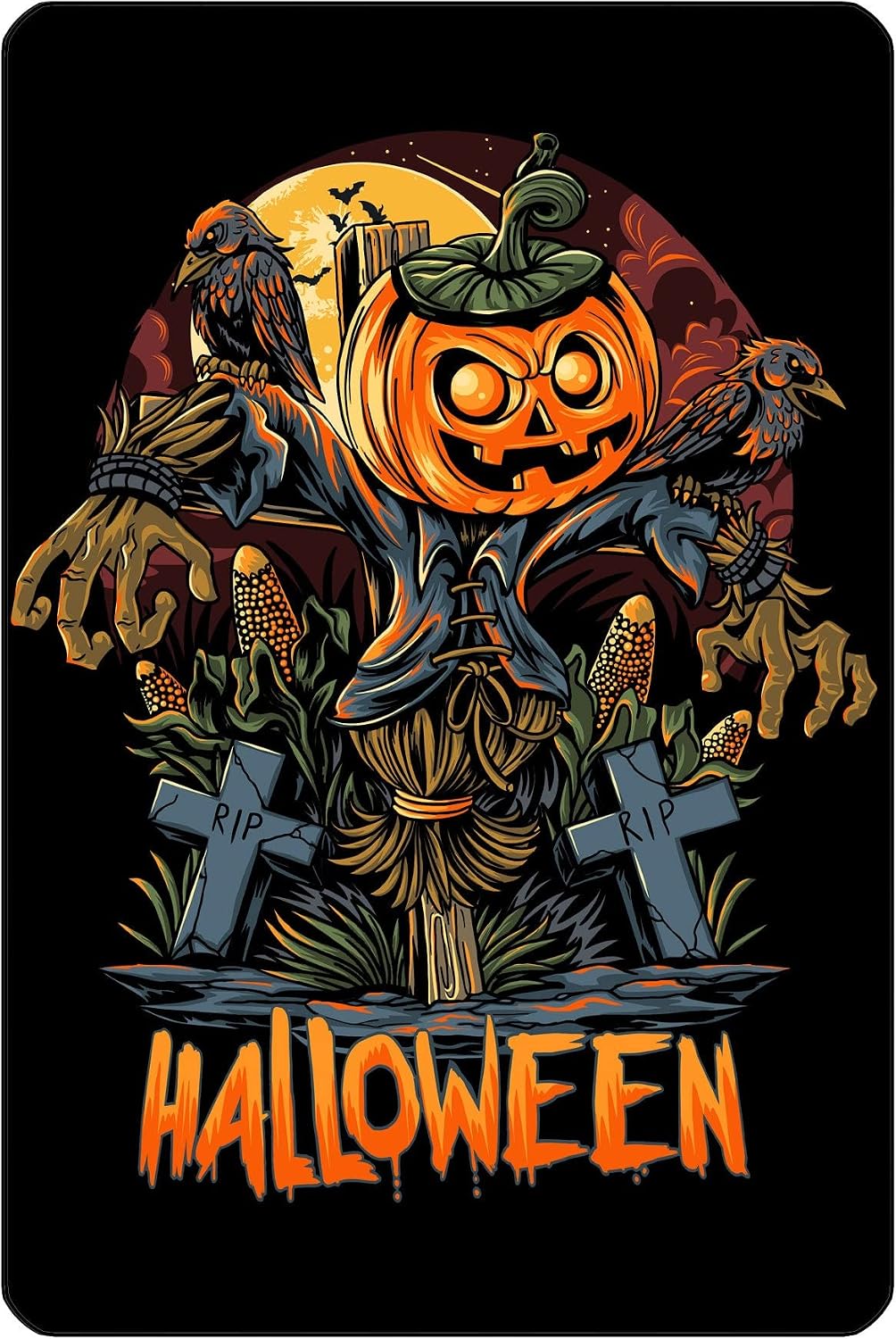 Amazon.com: Retro Metal Tin Sign 12 X 8 Inches Happy Halloween ...