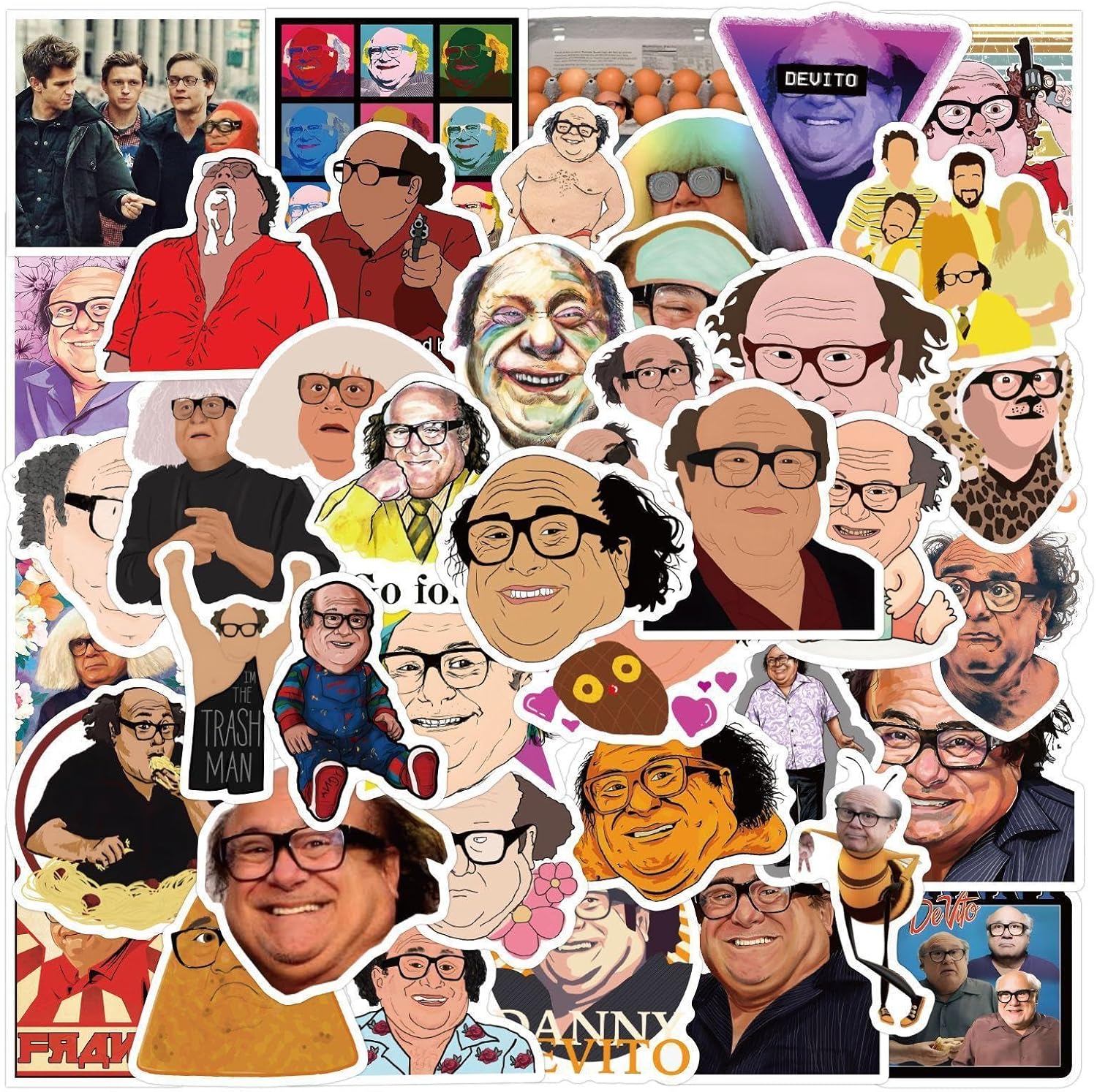 Amazon.com: 50pcs Danny Devito Stickers Pack,Funny Meme Danny Dorito ...