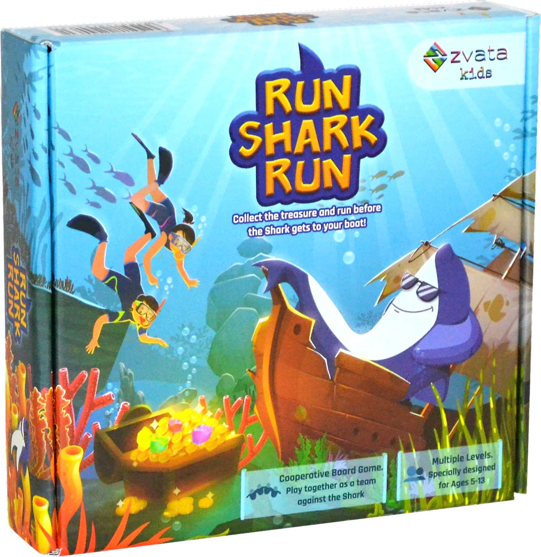 Buy Zvata Run Shark Run - Fun Board Game for Kids Age 4+ Years | Indoor ...