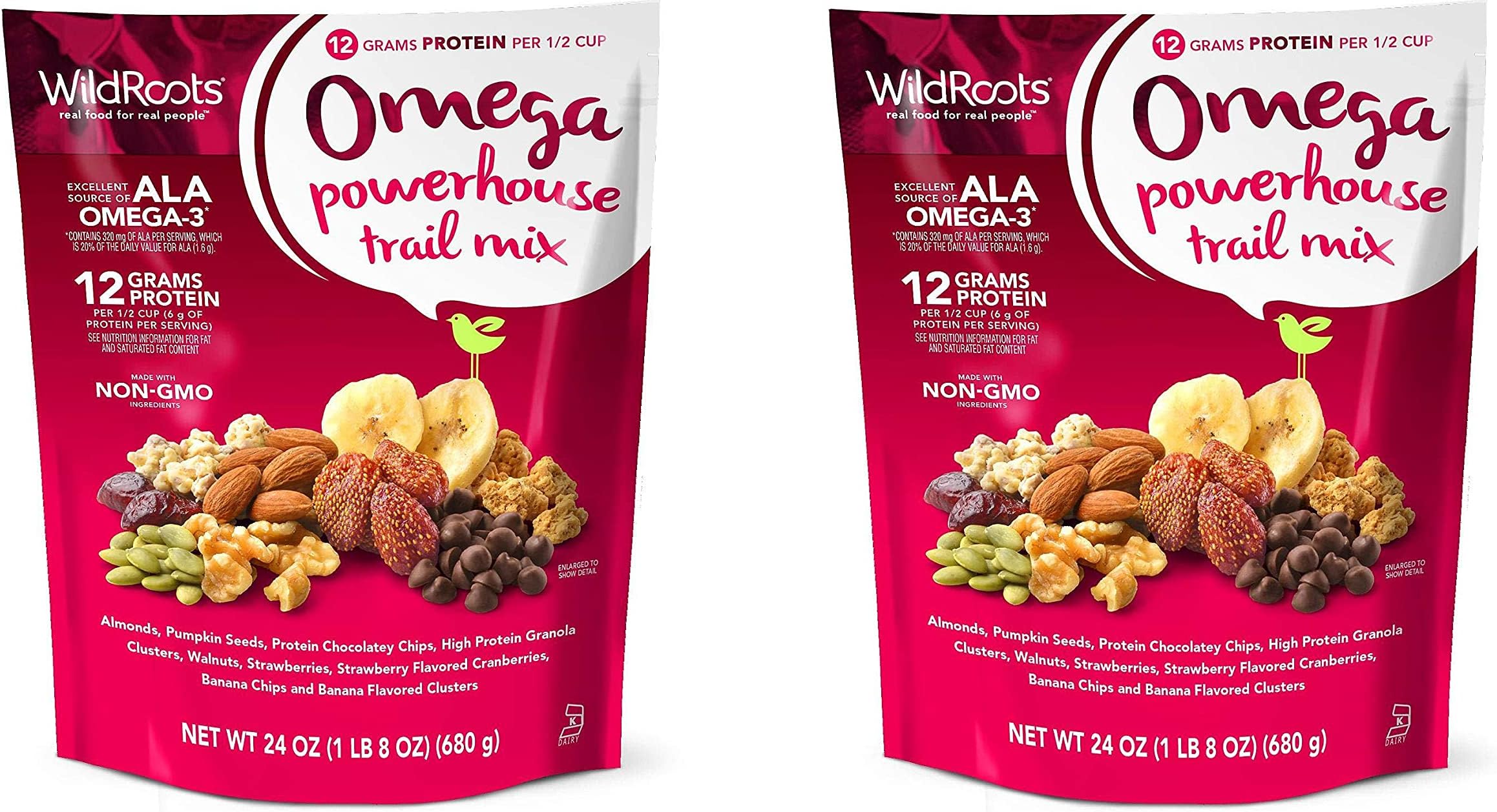 Amazon.com: Wild Roots Wildroots Omega Powerhouse Trail Mix (24oz), 24 ...