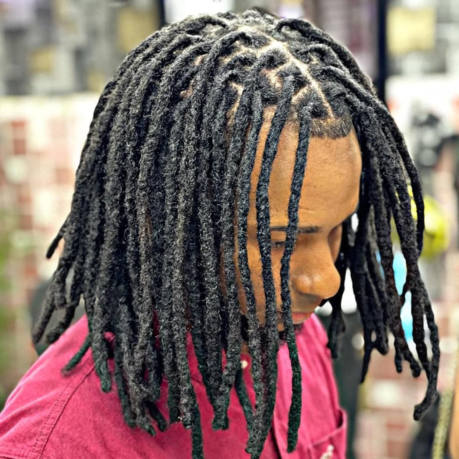 Amazon.com : 0.6cm Width Real Human Hair Dreadlock Extensions 8 Inch 10 ...