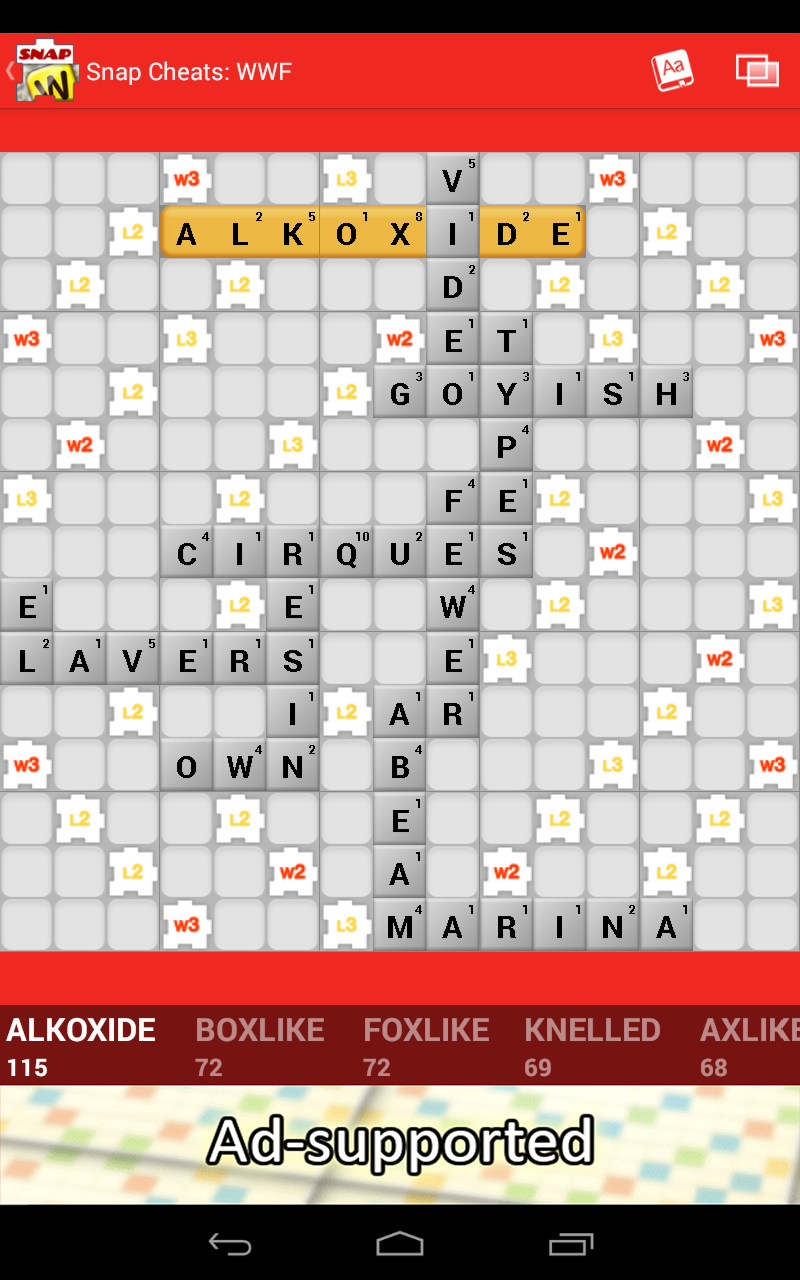 Snap Cheats: Words with Friends - App on Amazon Appstore