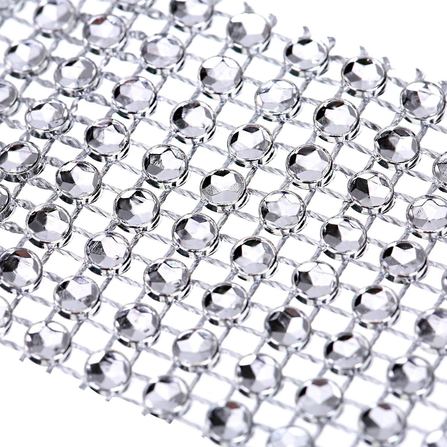 Snapklik.com : 8 Row 10 Yard Acrylic Rhinestone Dismond Ribbon Roll ...