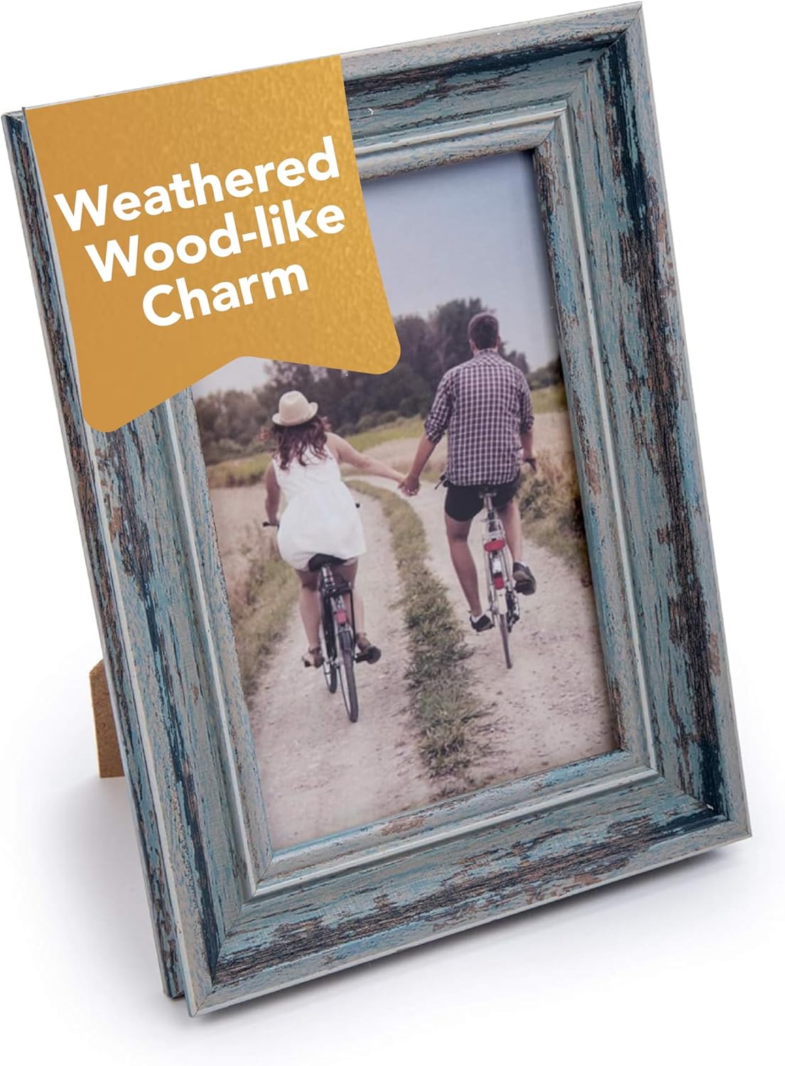 Amazon.com - Truu Design Weathered Picture Frame, Distressed Wooden ...