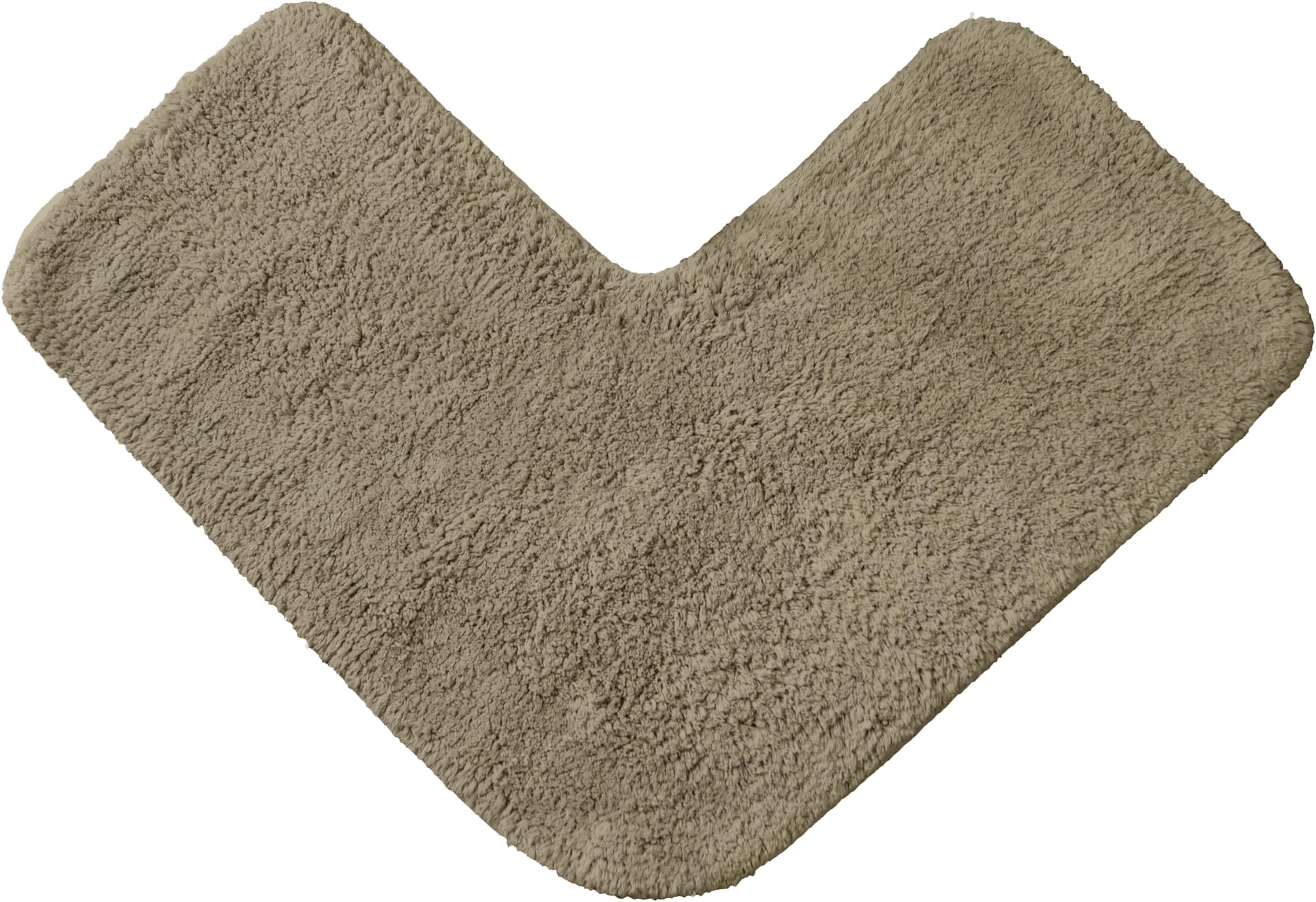 Allure Corner Shower Mat – 100% Cotton L-Shaped Bath Mat Supersoft ...