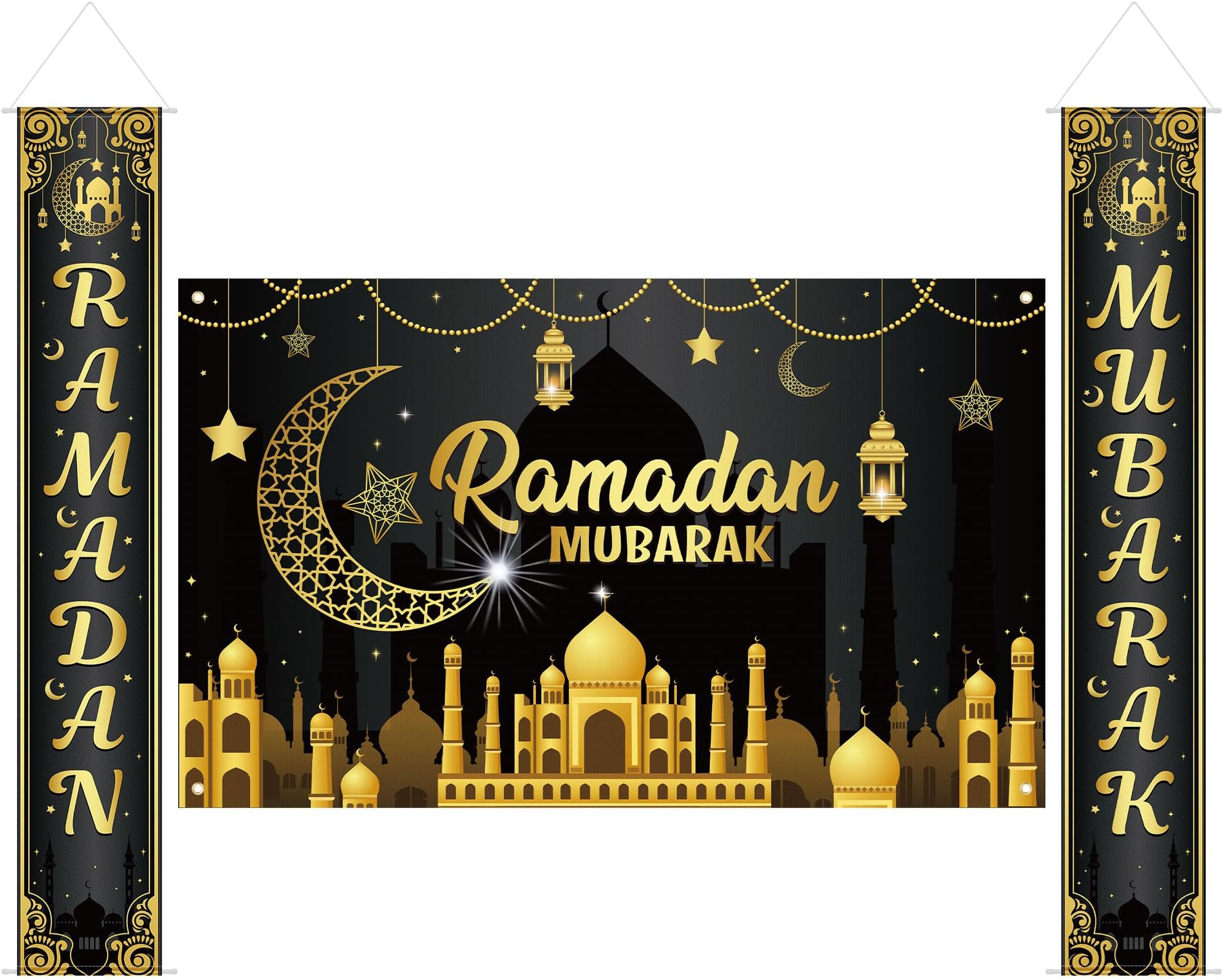 Amazon.com: Ramadan Decorations Garage Door Banner, 6 x 13 FT Large Ramadan Mubarak Decorations ...