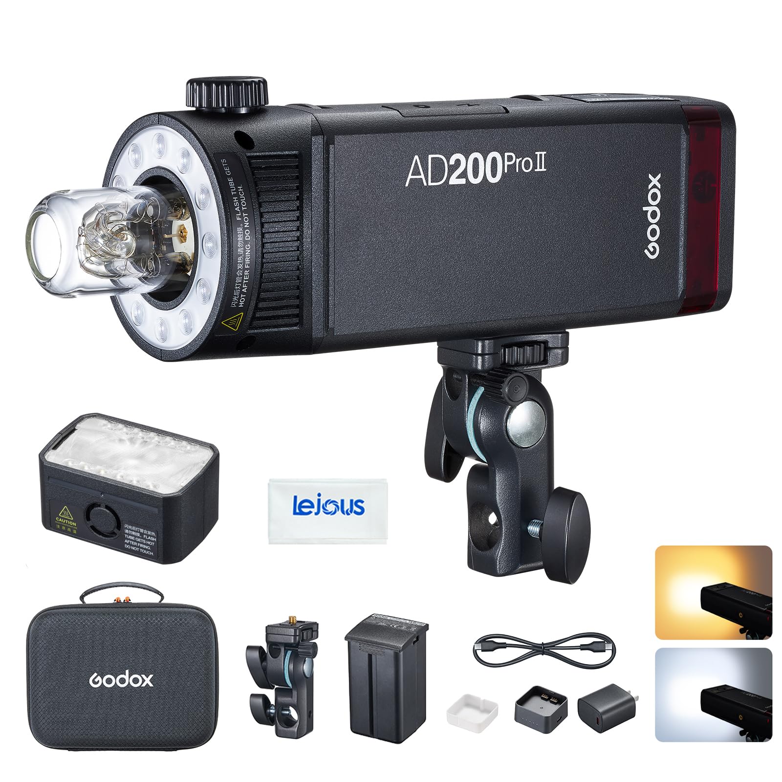 Amazon.com : Godox AD200 Pro II AD200Pro II 200Ws Flash Strobe, 2.4G ...