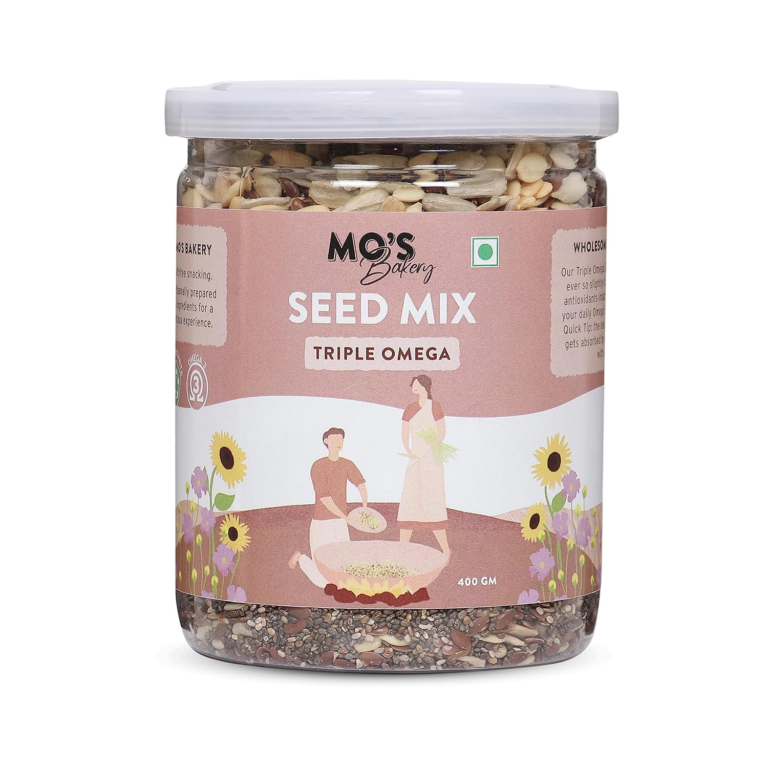 Mo's Triple Omega Seeds Mix 400 g | Rich in Good Fats | High Fiber ...