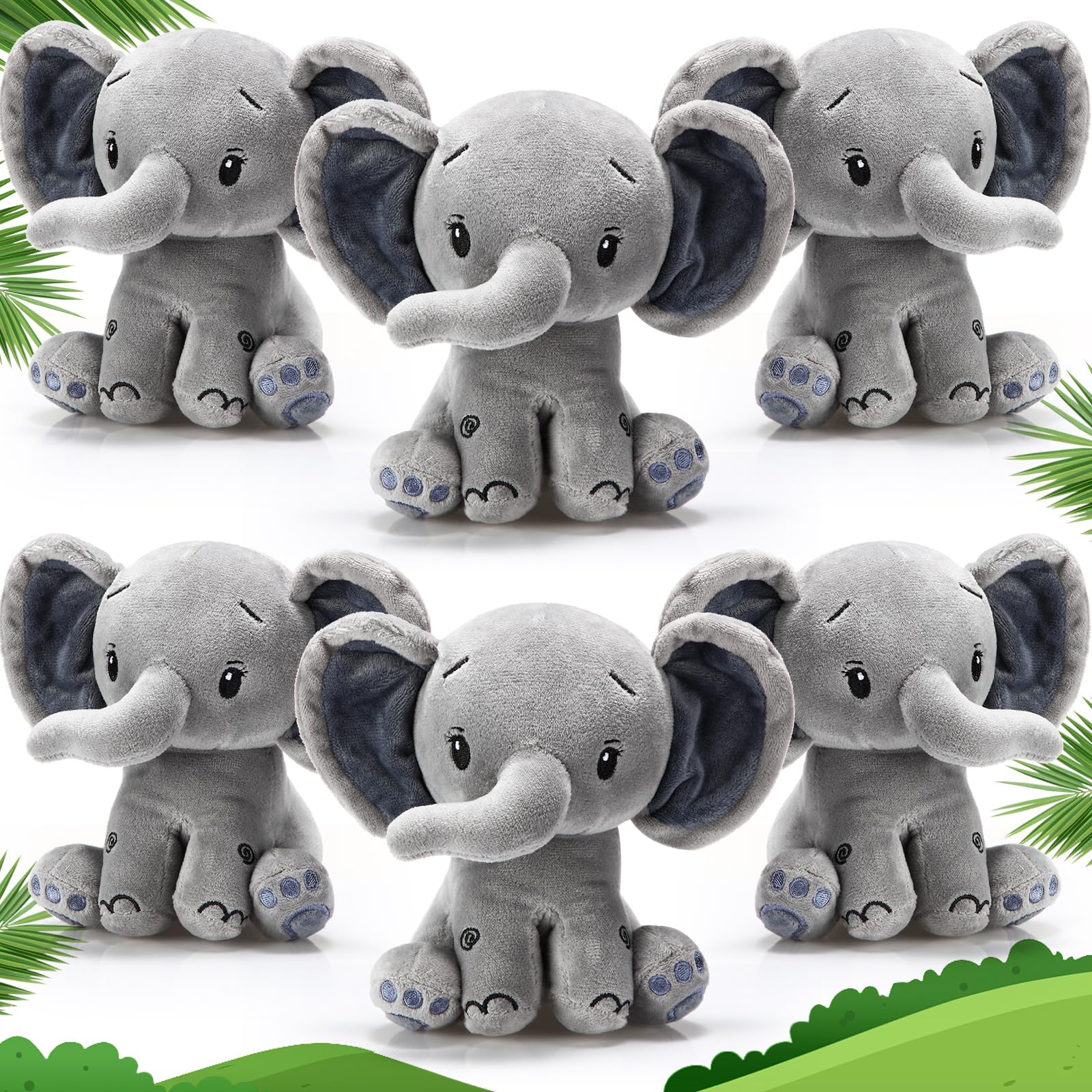 Amazon.com: Harrycle 6 Pcs Valentine's Day Elephant Stuffed Animals 6 ...