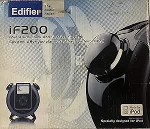 Edifier i-F200 Black Double Bell Alarm Clock Retro iPod Docking Station ...