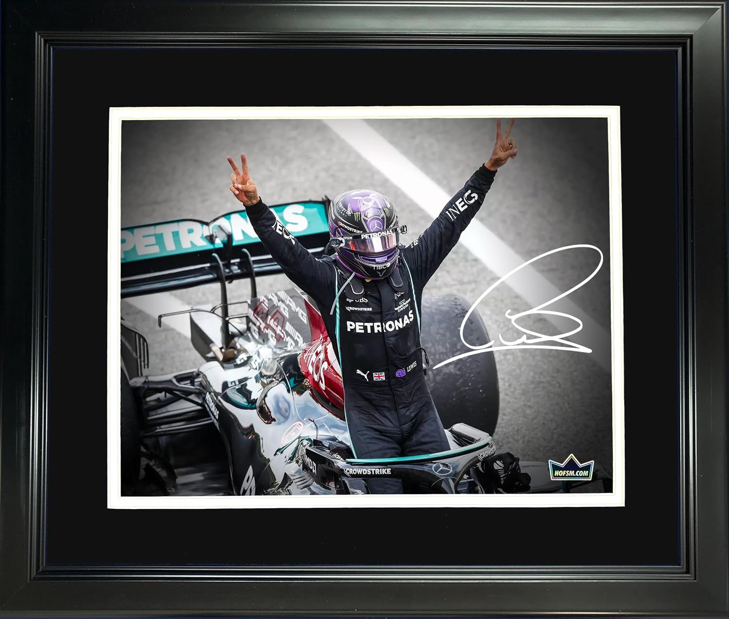 Framed Lewis Hamilton Facsimile Laser Engraved Signature Auto 11"x14 ...