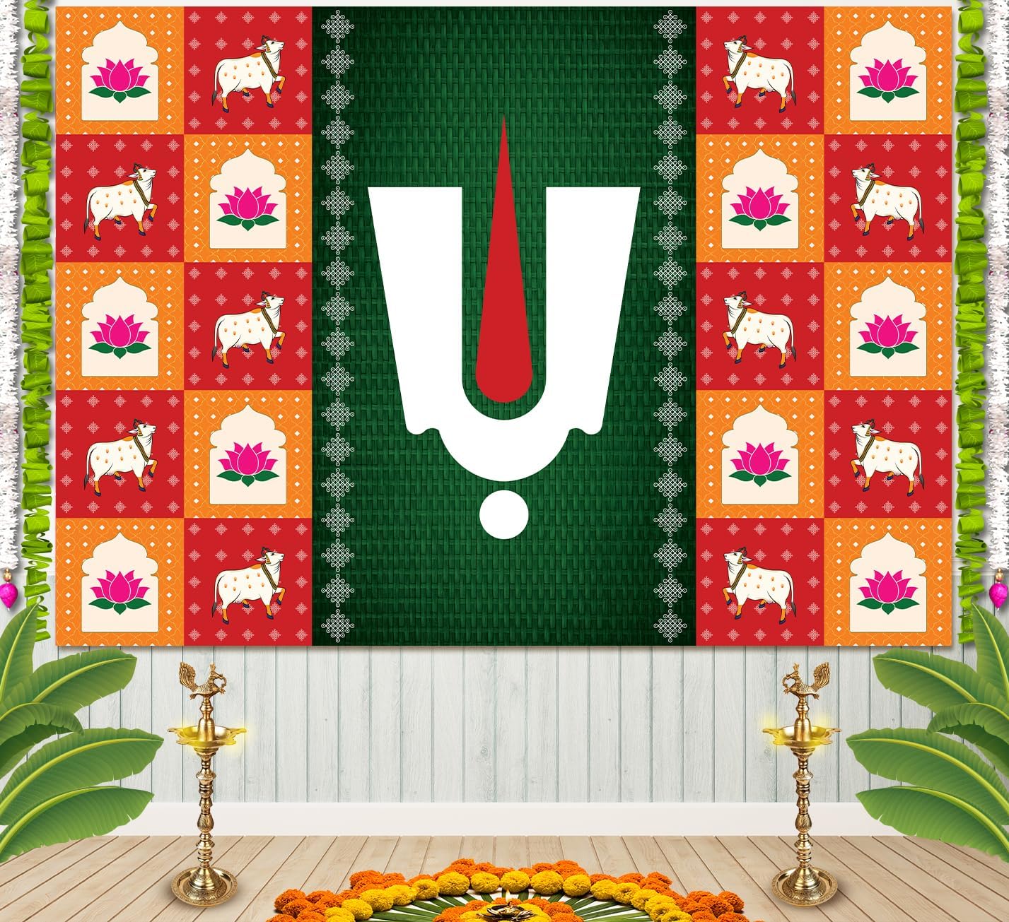 Amazon.com: IndoTribe Indian Backdrop Decorations Tilak - 7x5 Feet ...