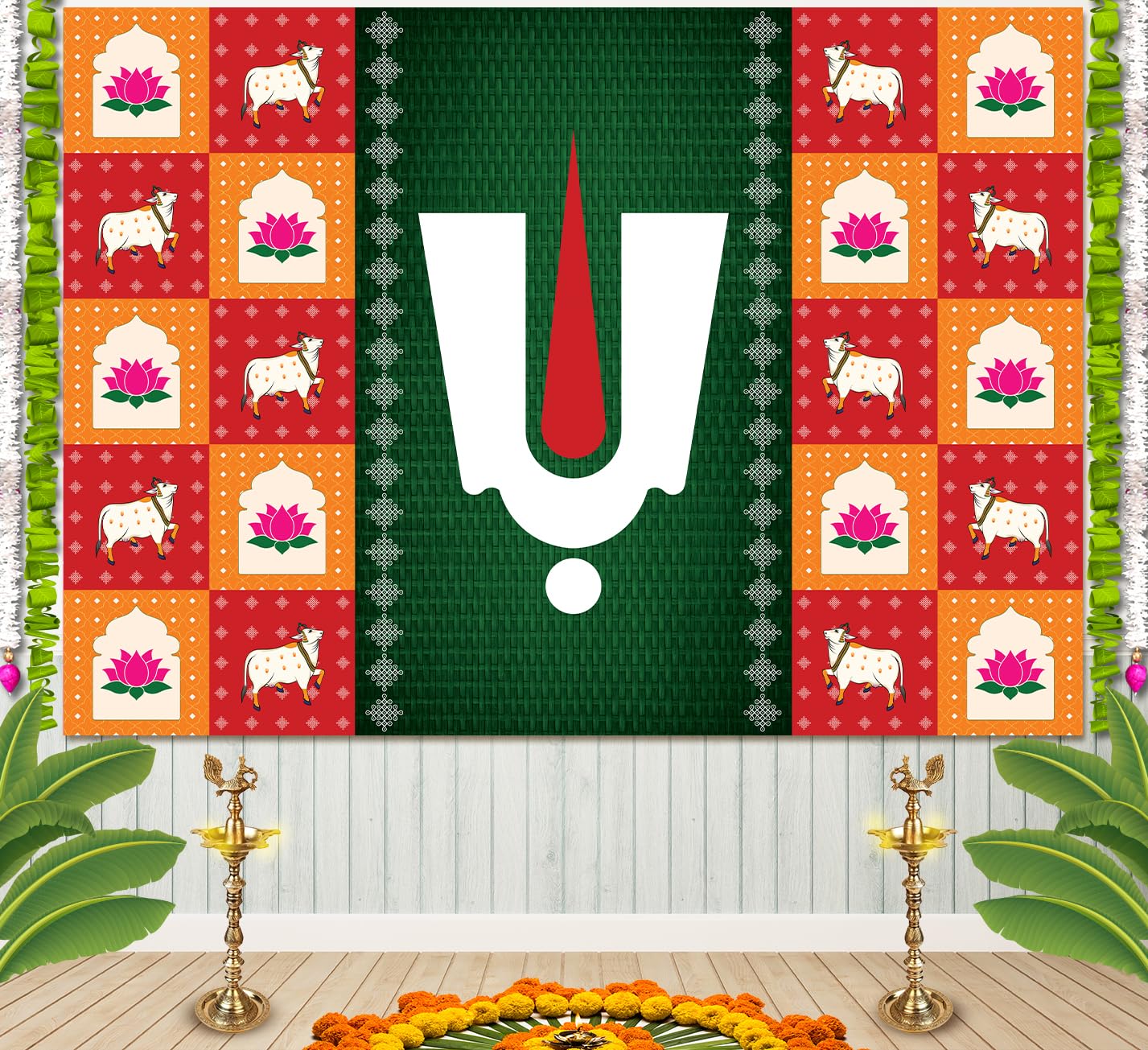 Amazon.com: IndoTribe Indian Backdrop Decorations Tilak - 7x5 Feet ...