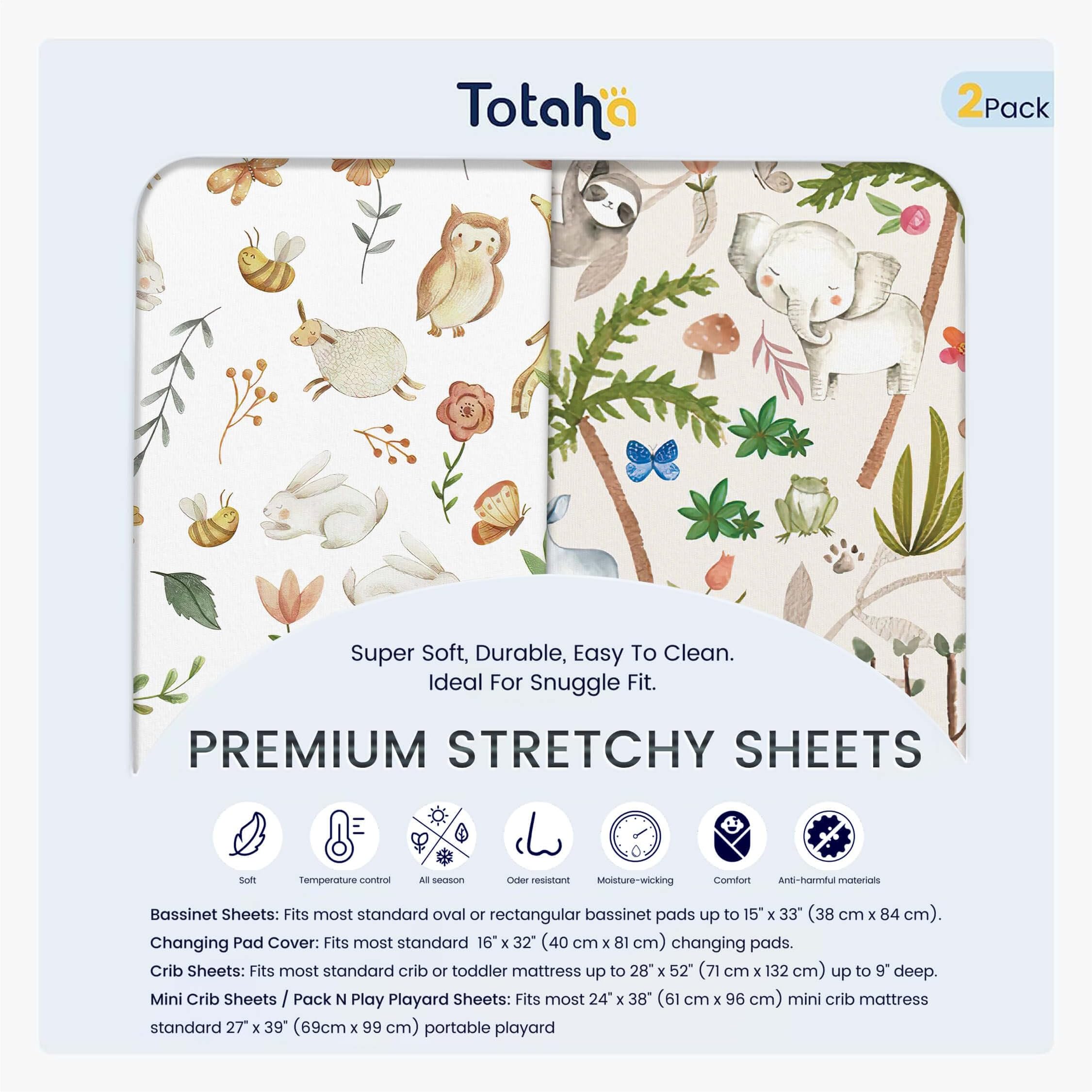 Amazon.com: Pack and Play Sheets Fitted – for Graco Pack n Play Playard ...