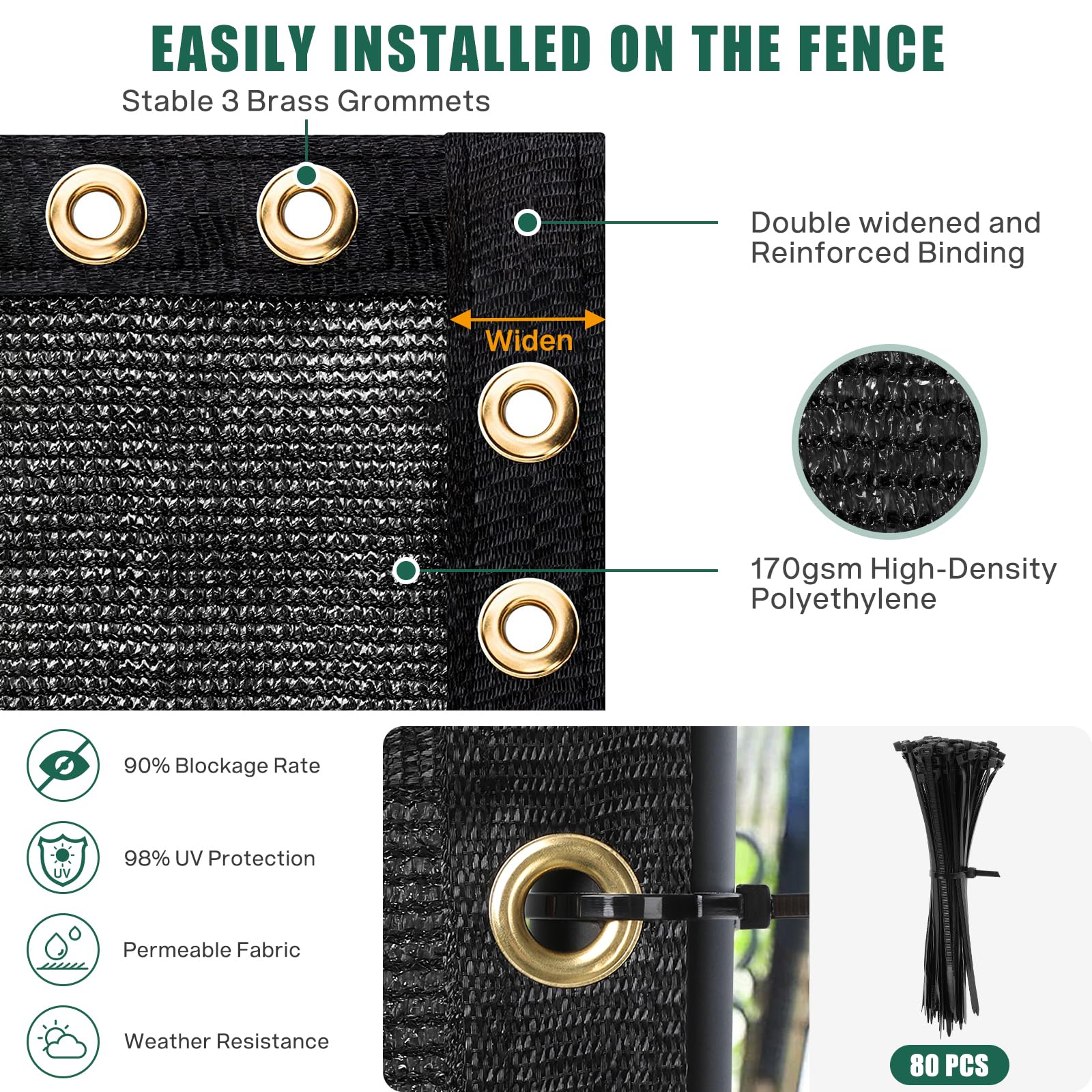Snapklik.com : UIRWAY Privacy Fence Screen 6 X 50 Heavy Duty Windscreen ...