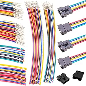 Amazon.com: Yoeruyo SM 2.54mm JST Female Connector Kit with 22AWG Pre- Crimped Wire, 2/3/4/5/6/7 ...