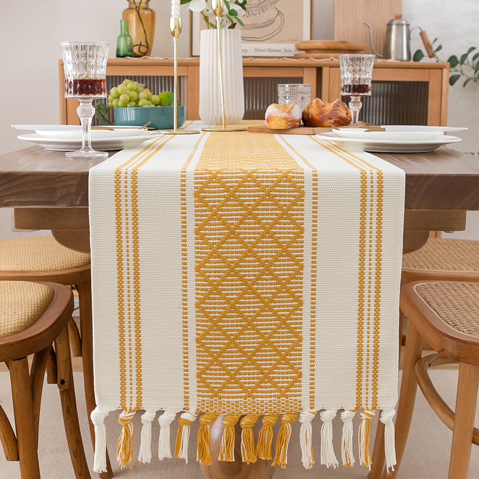 Amazon.com: Labilin Boho Table Runner 14 x 72 Inches Farmhouse Style ...