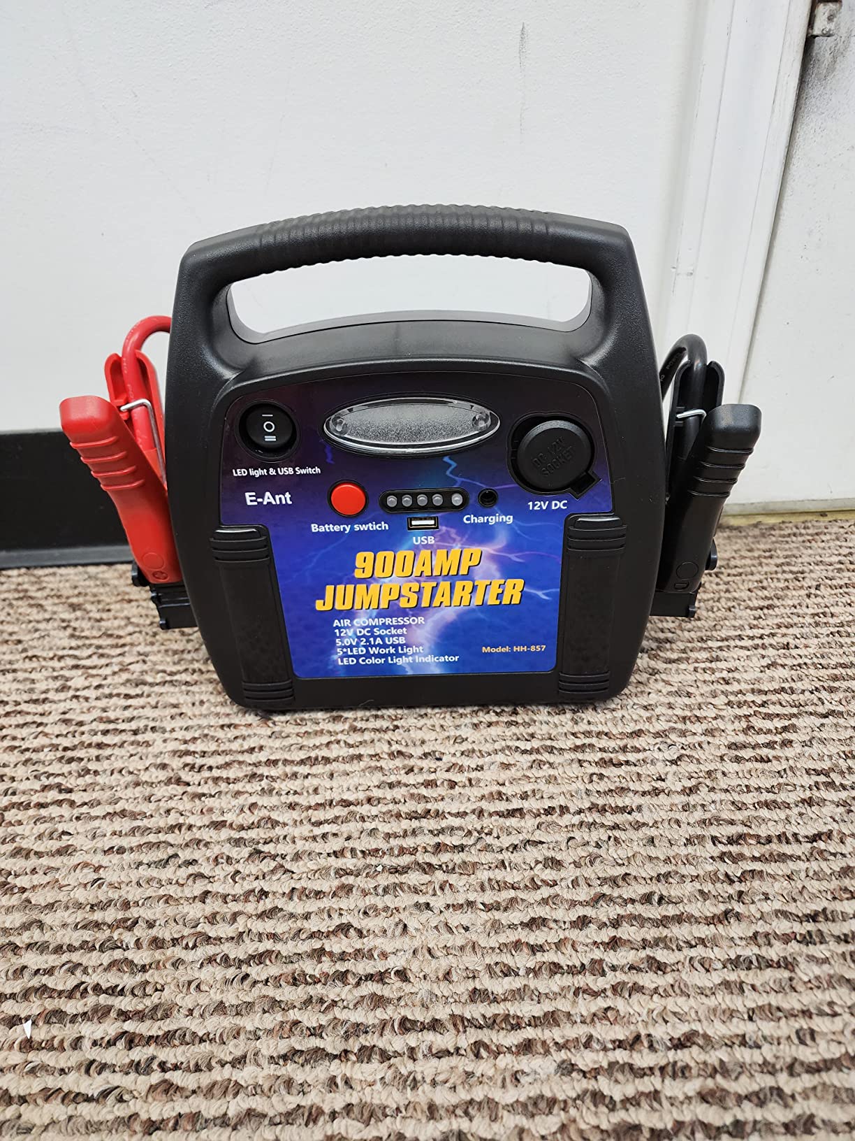 $17/mo - Finance E-Ant Jump Starter with Air Compressor, 900A Peak Jump Starter, 260 PSI Tire ...