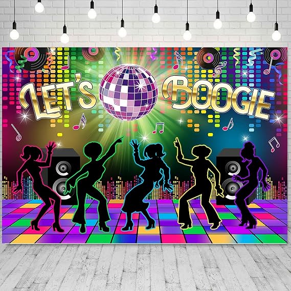 Amazon.com : Disco Backdrop for Party Decorations 7X5ft Large Fabric ...