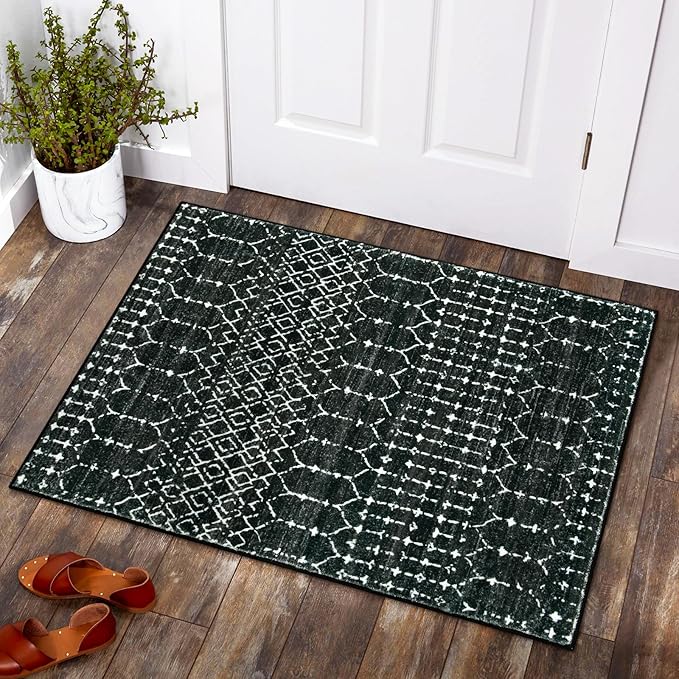 Amazon.com: Lahome Moroccan Entry Rug 2x3, Non-Slip Washable Front ...
