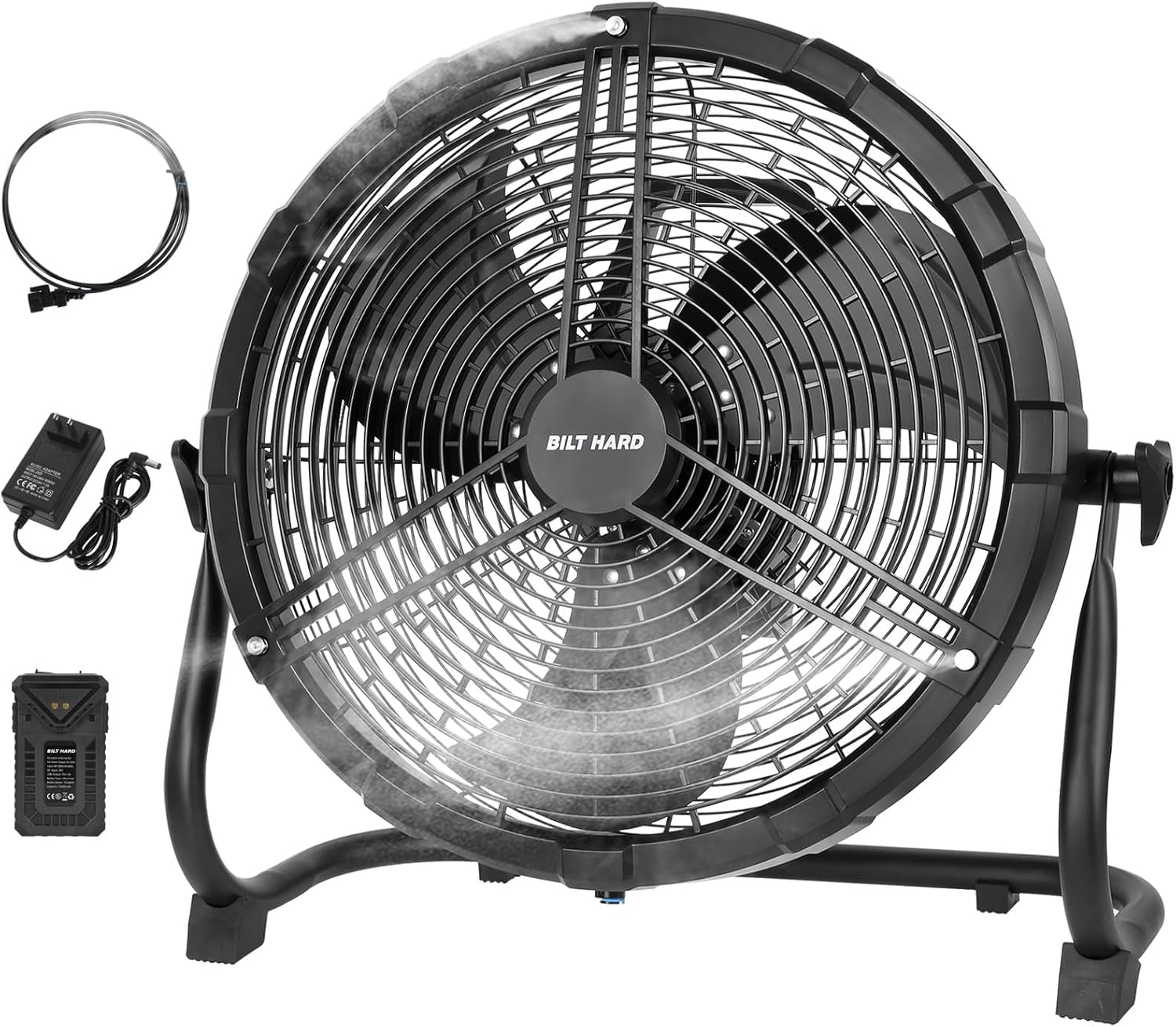 Amazon.com: ACHAZEL 16" Outdoor Portable Misting Fan, Battery Operated ...