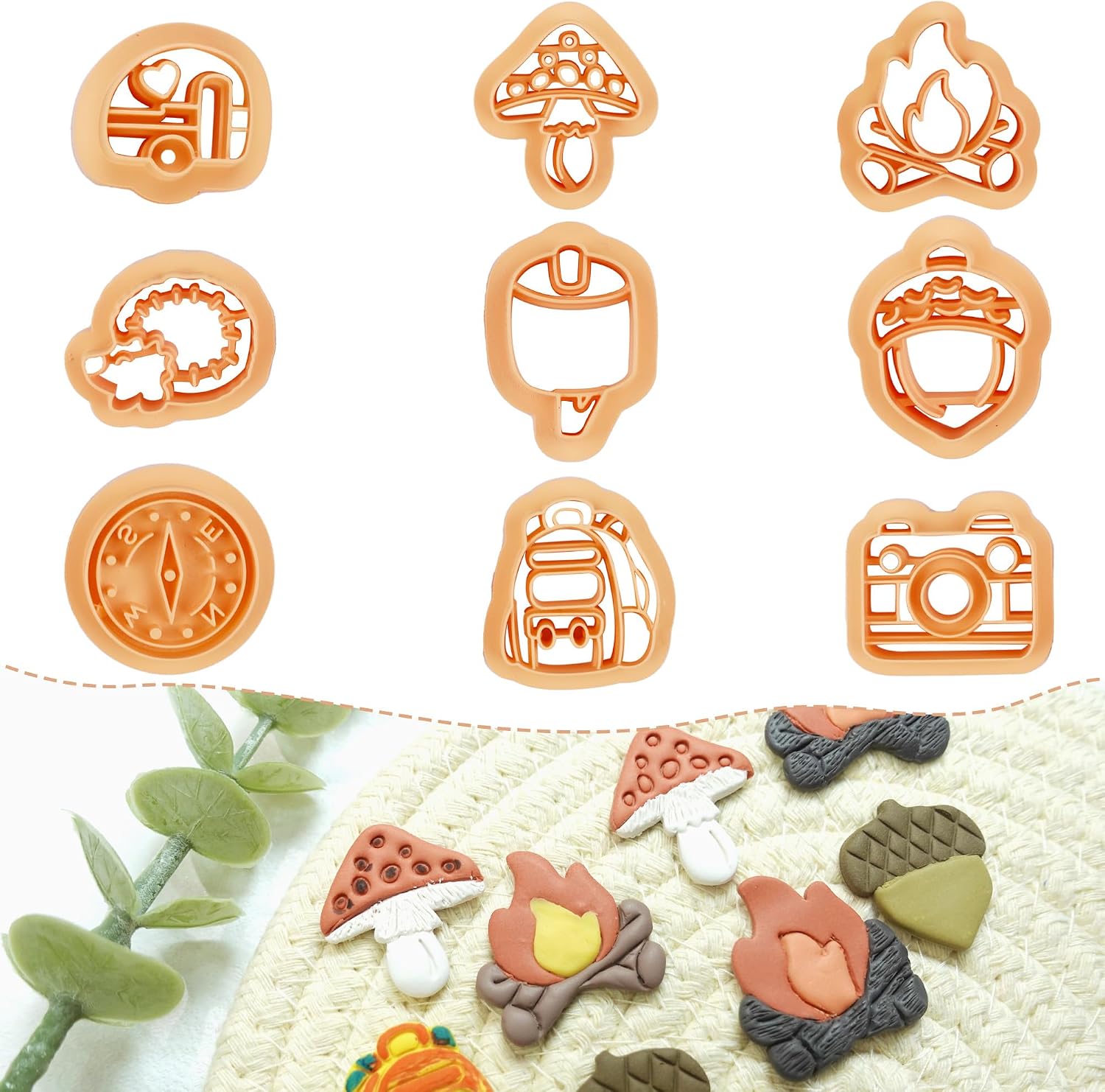 Amazon.com: Puocaon Camping Polymer Clay Cutters - 9 Pcs Outdoor ...