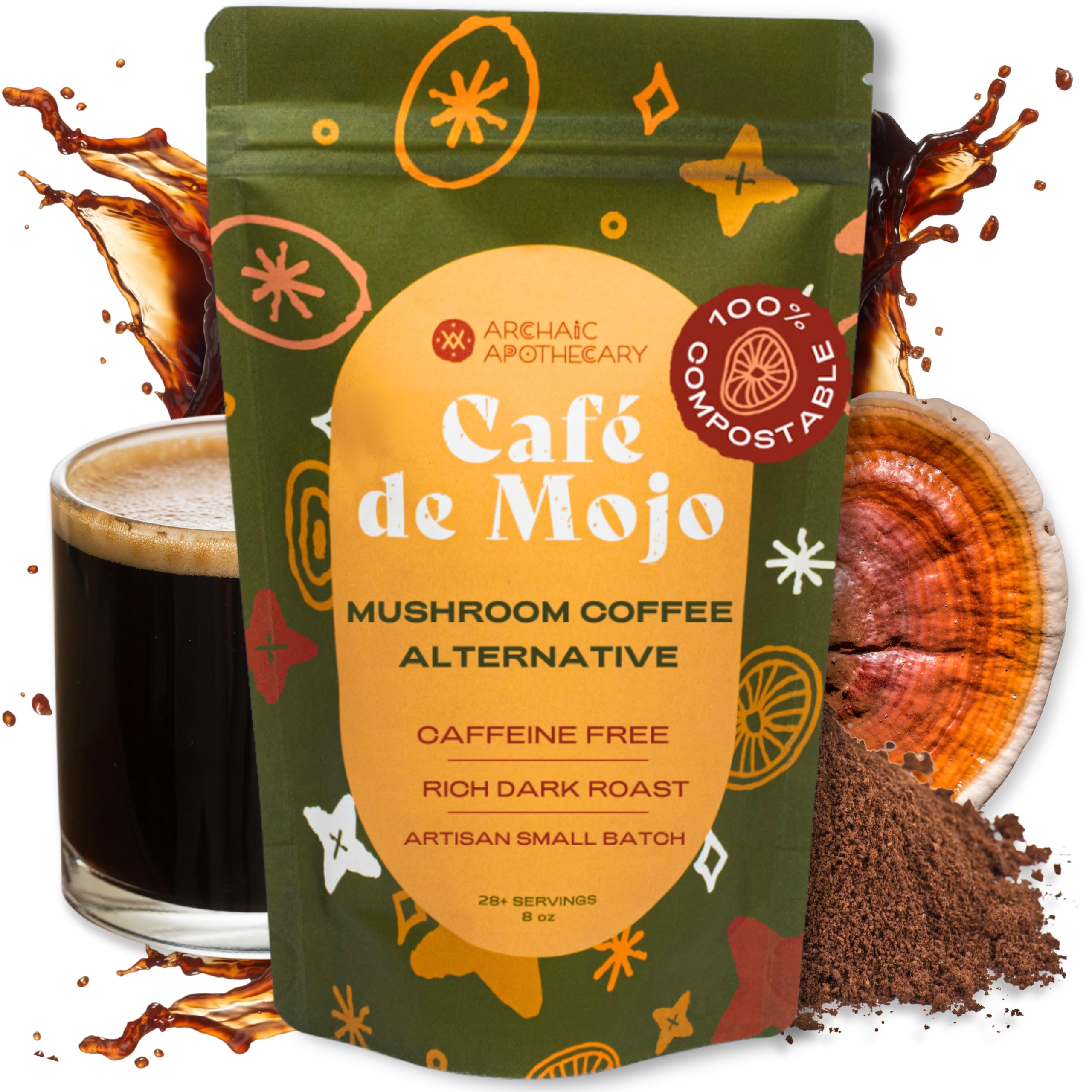 Amazon.com : Café de Mojo - Mushroom Coffee Alternative, Decaf Roasted ...