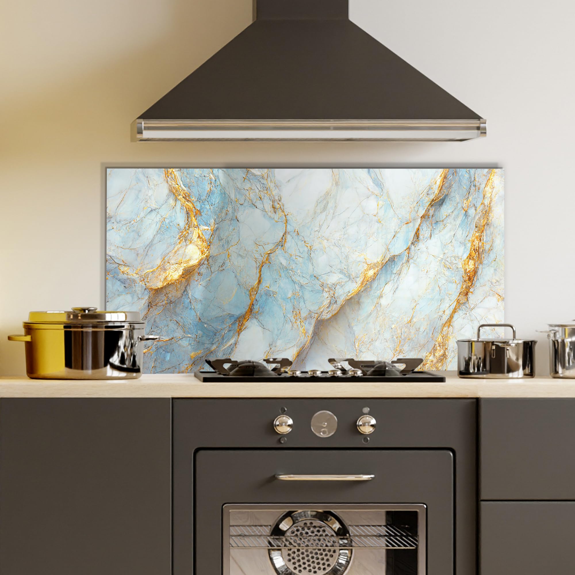 Tempered Glass Kitchen Backsplash, Stove Back Top Cover, Glass ...